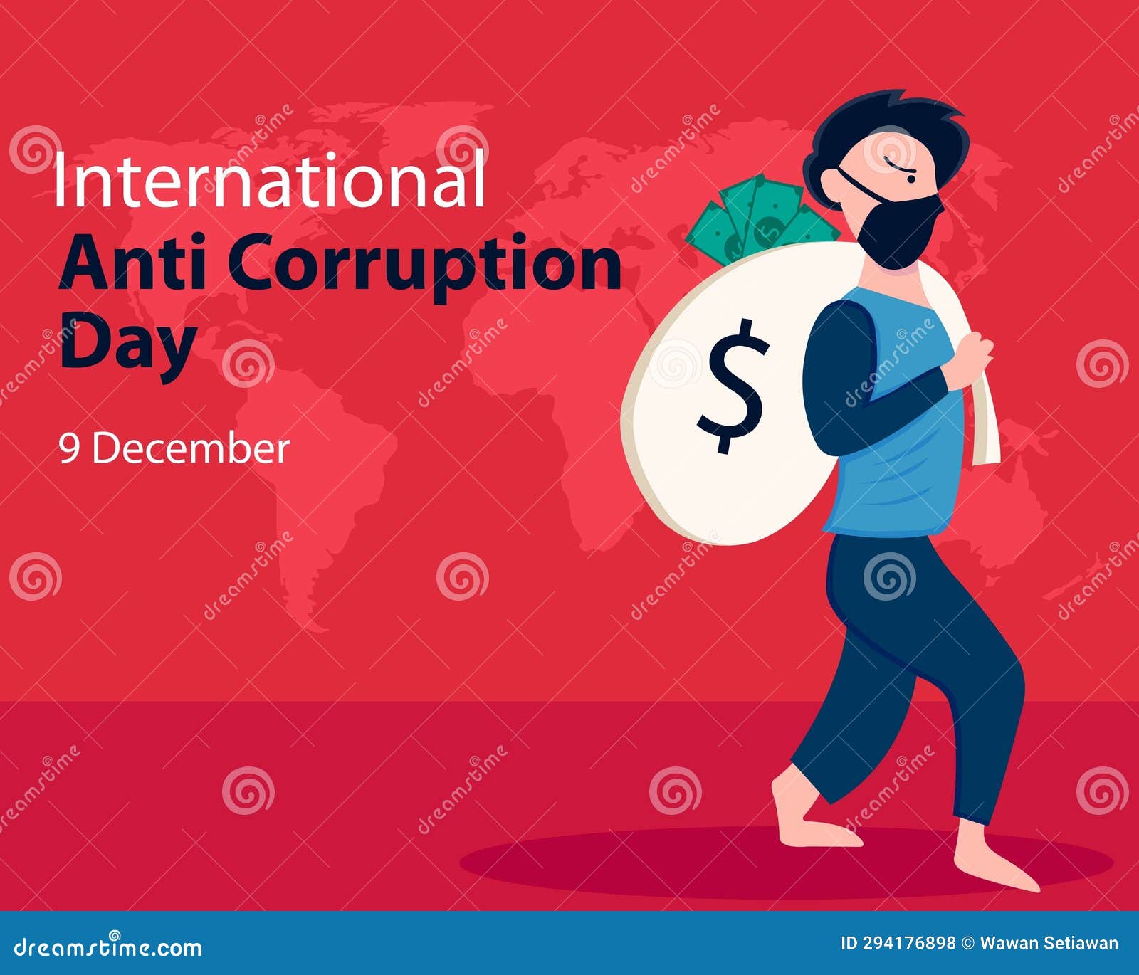 Illustration Vector Graphic of a Man Was Carrying a Sack of Money Stock ...