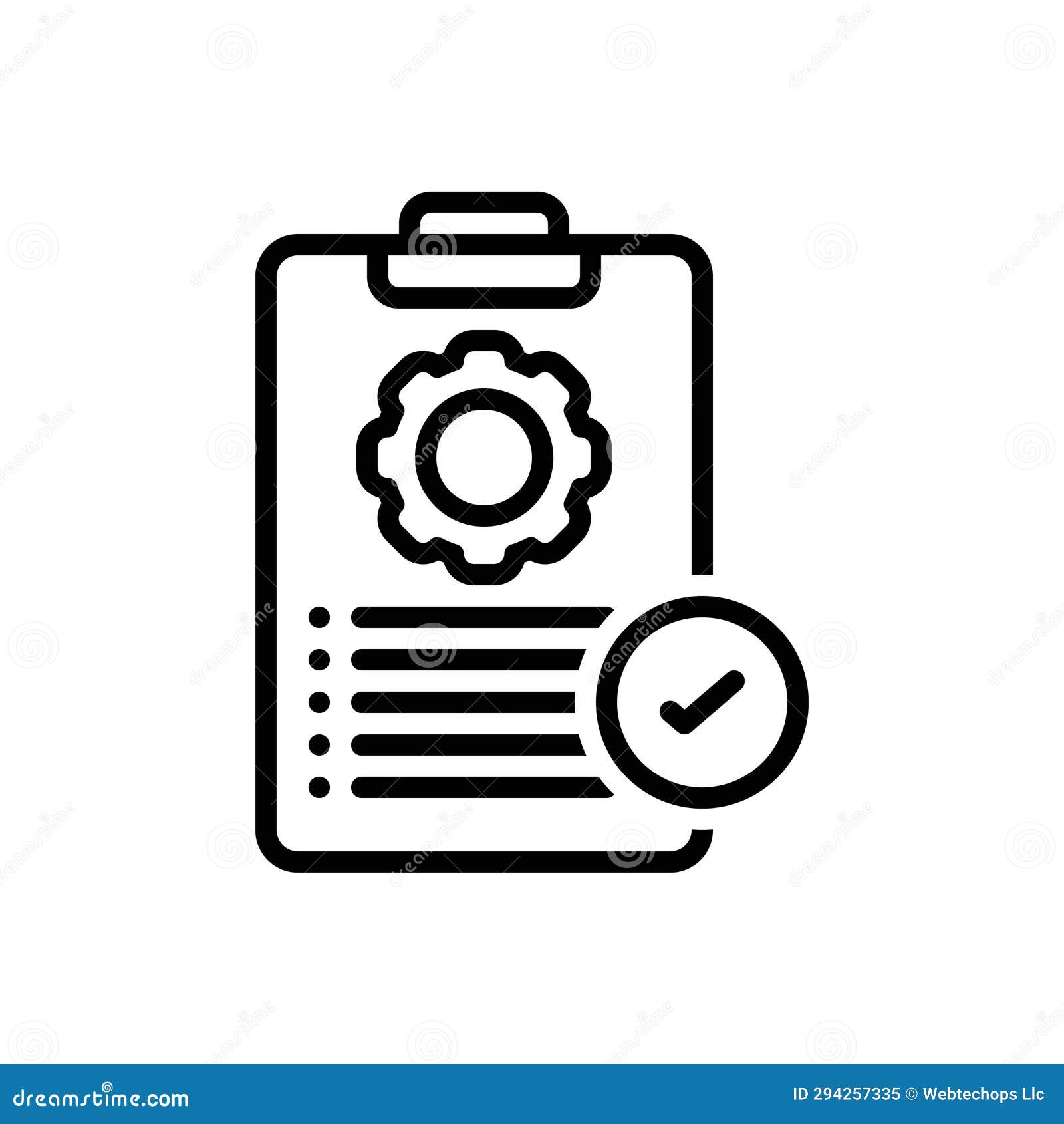Black Line Icon for Approve, Approbate and Accept Stock Vector ...