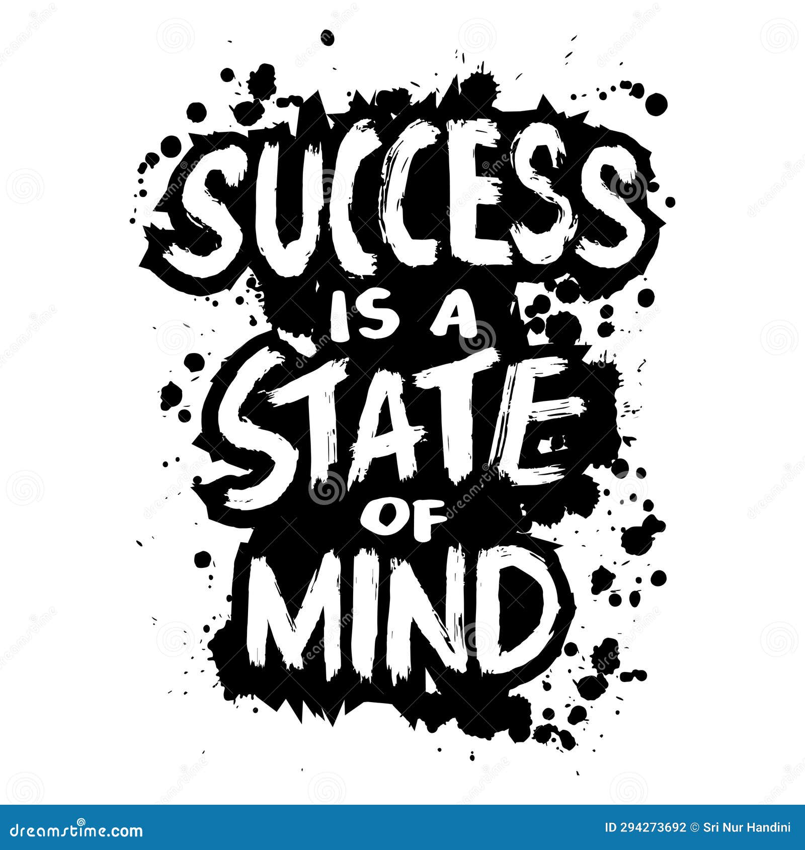Success is a State of Mind. Inspiring Motivation Quote. Typography for ...