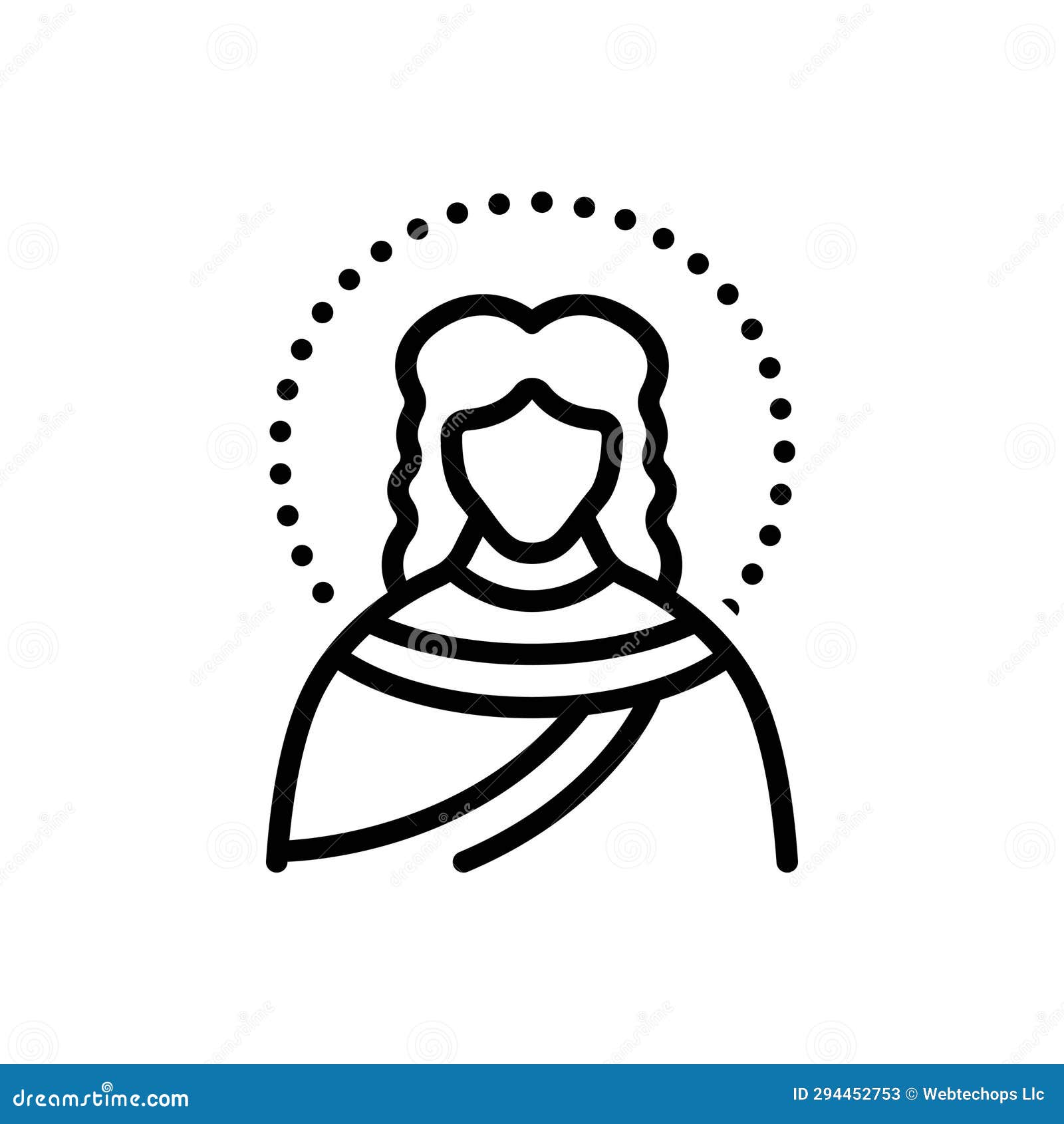Black Line Icon For Stephen, Worshipper And Devotee Cartoon Vector ...