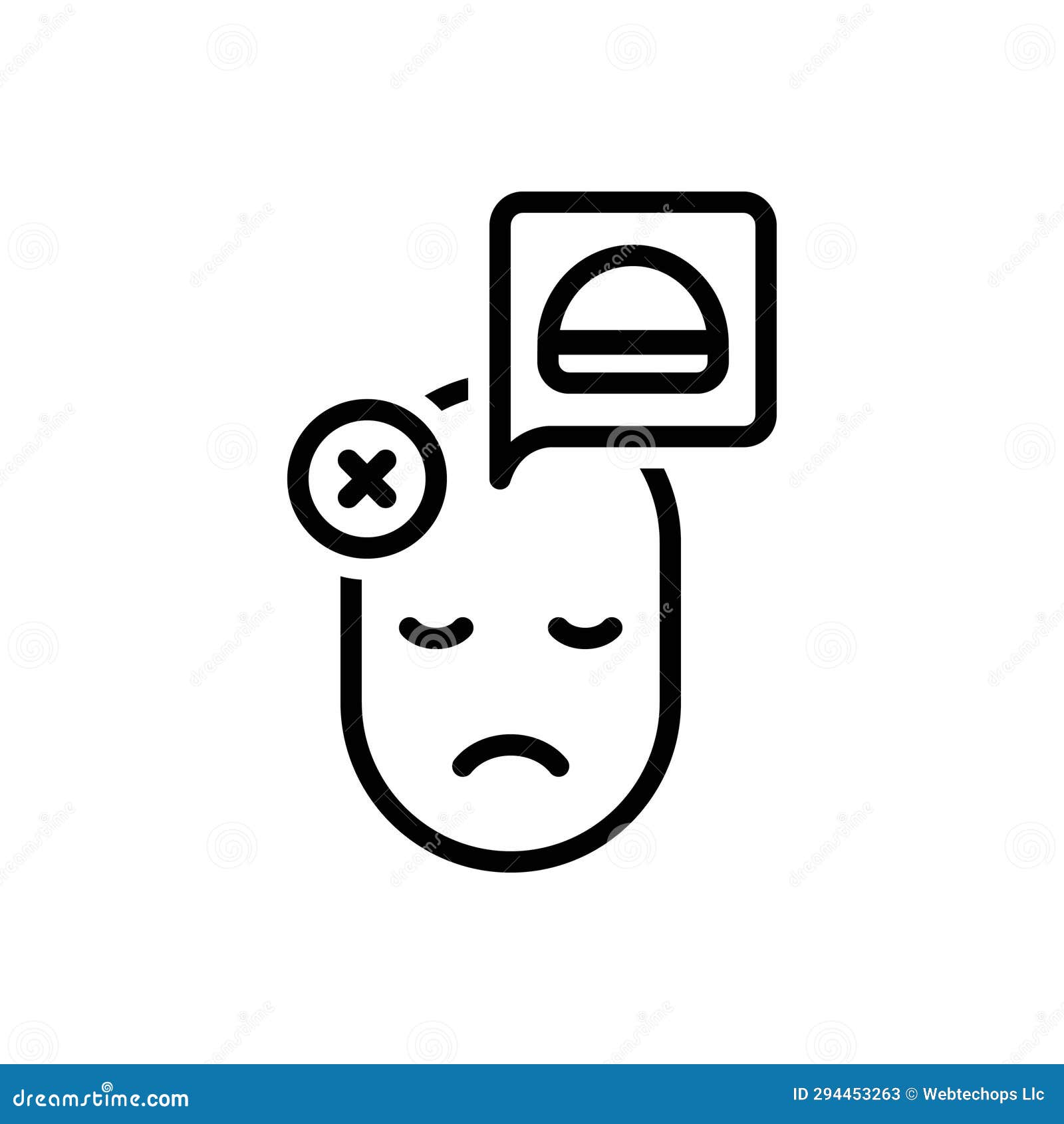 Black Line Icon for Refuse, Deny and Disown Stock Vector - Illustration ...