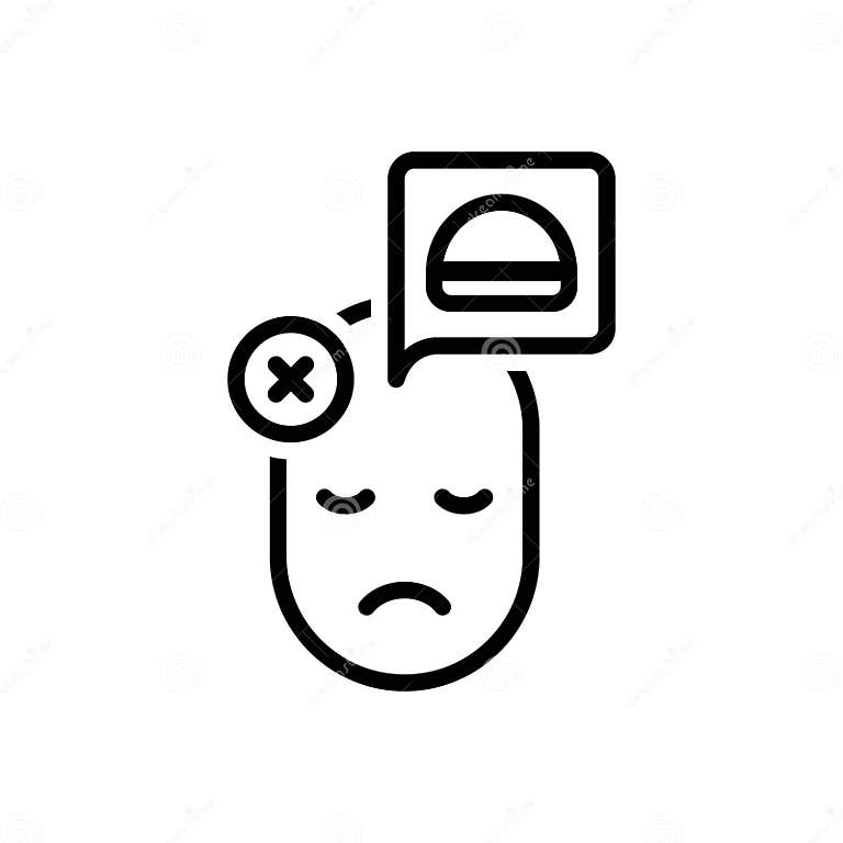 Black Line Icon for Refuse, Deny and Disown Stock Vector - Illustration ...