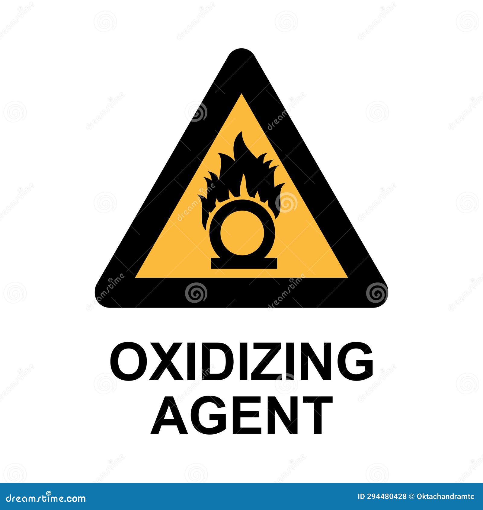 Danger Oxygen In Use Symbol Sign, Vector Illustration, Isolated On ...