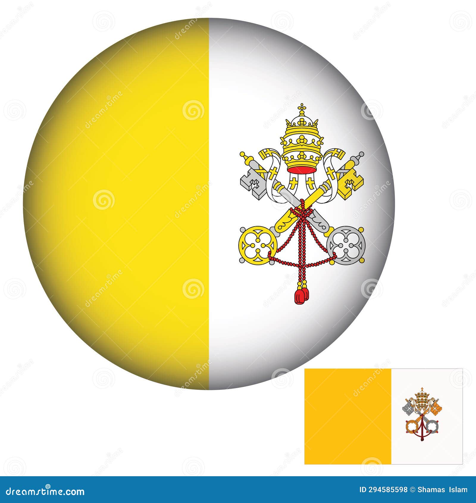 Vatican City Round Shape Vector Stock Vector - Illustration of country ...