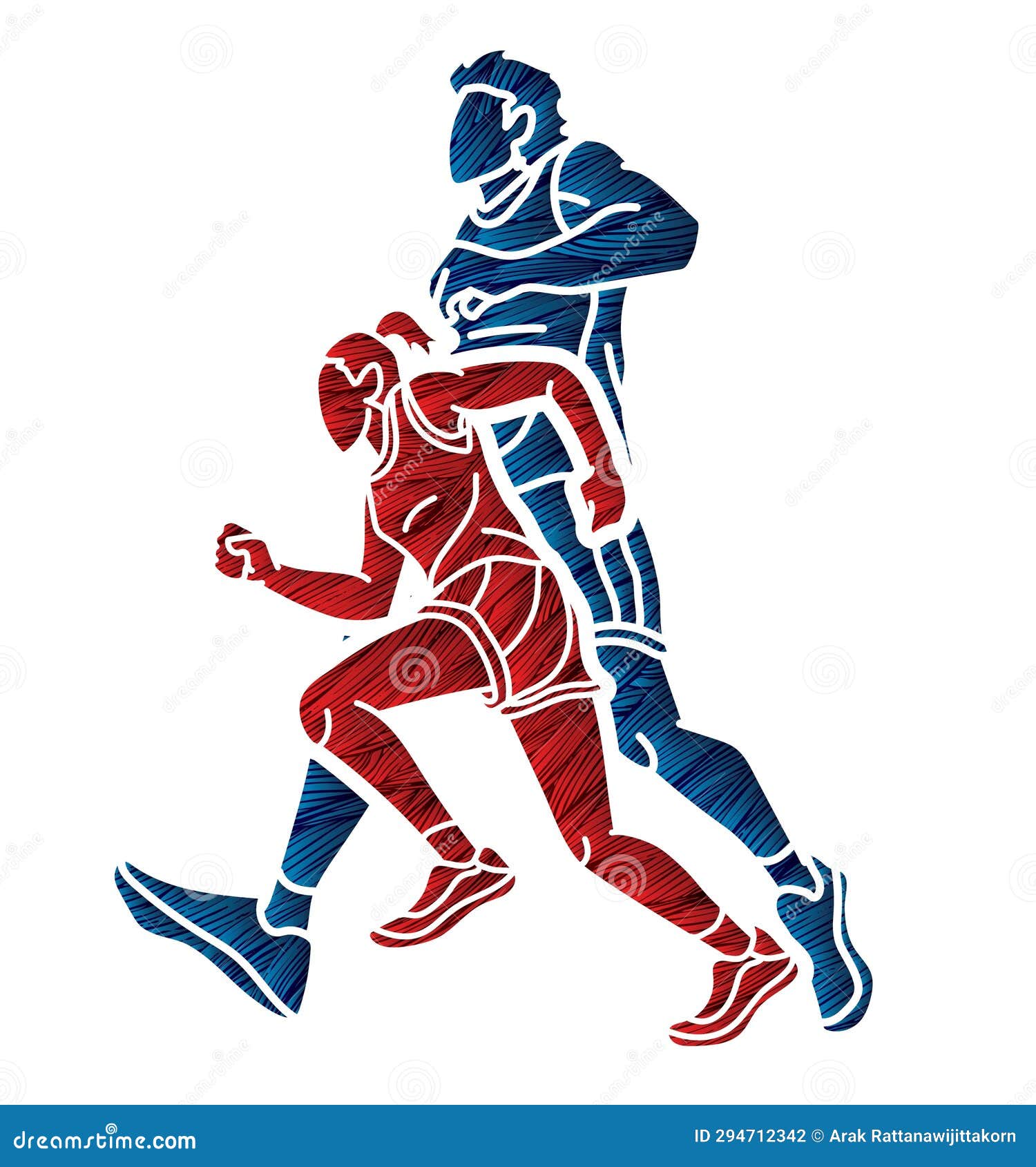 Group of People Running Together Runner Marathon Male and Female Run ...