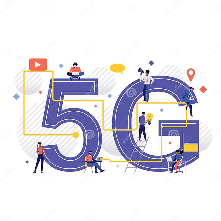 5G Hotspot Revolution: Illustrated Insights Stock Vector - Illustration ...