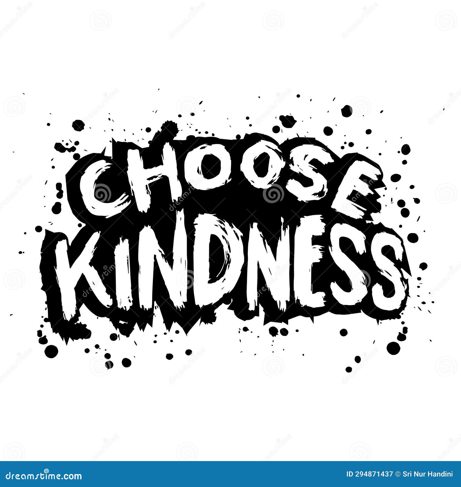 Choose Kindness. Hand Drawn Lettering Phrase Stock Vector ...