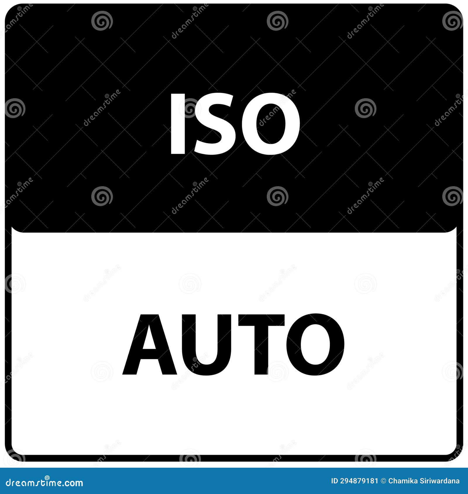 ISO AUTO camera icon set. stock vector. Illustration of grey - 294879181