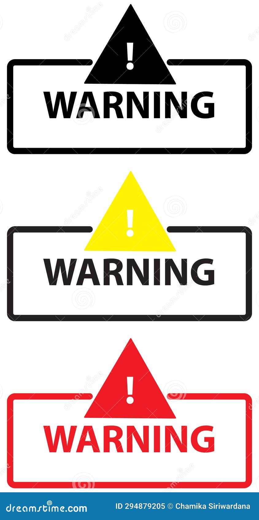 Warning Sign Black Collection Stock Vector - Illustration of danger ...