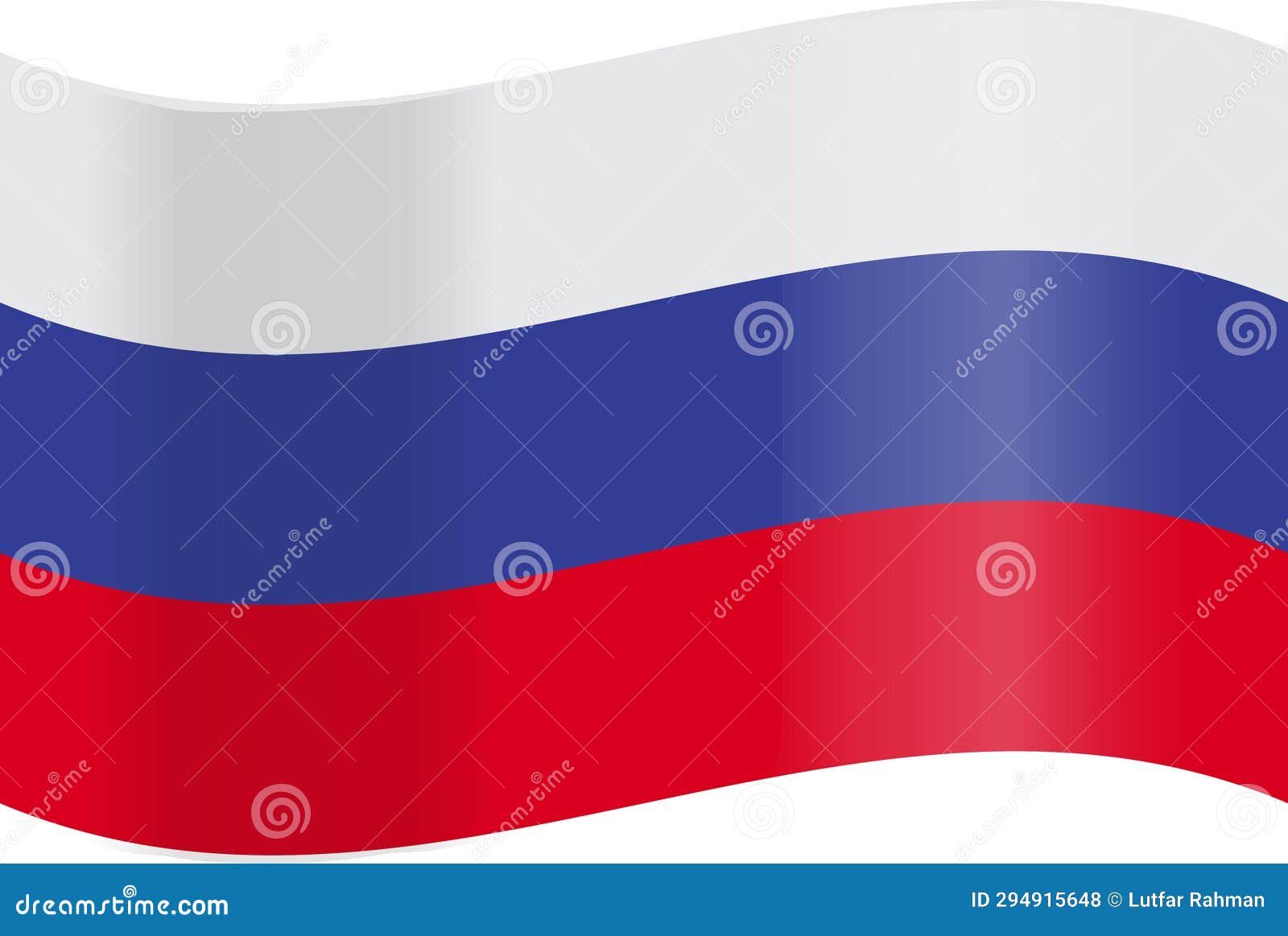 Vector Russia Day Banner with Realistic Flag Background Stock Vector ...