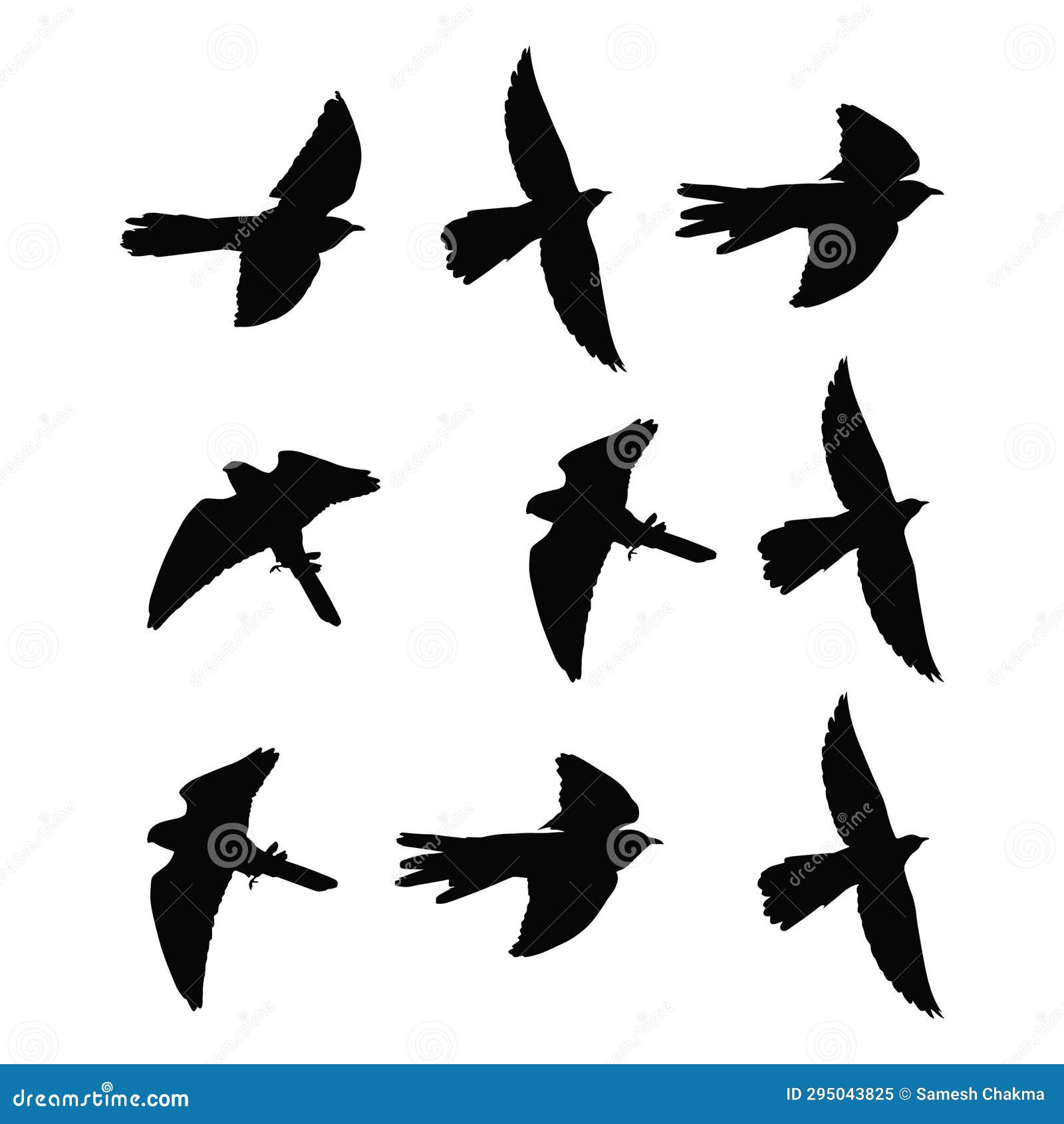 Beautiful Cuckoo Silhouette Vector Art Work - SV Design Stock Vector ...