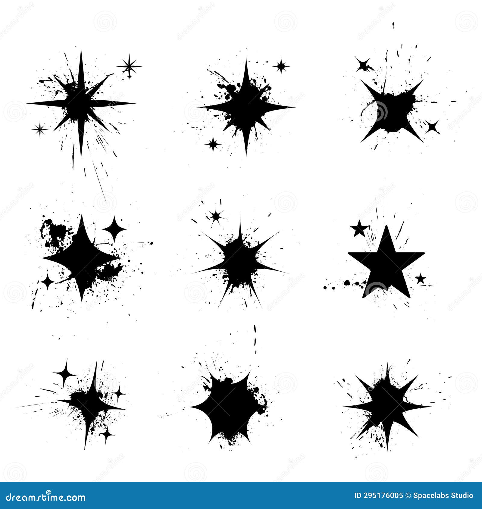 Splatters Splash Pack Collection Templates Stock Vector - Illustration ...