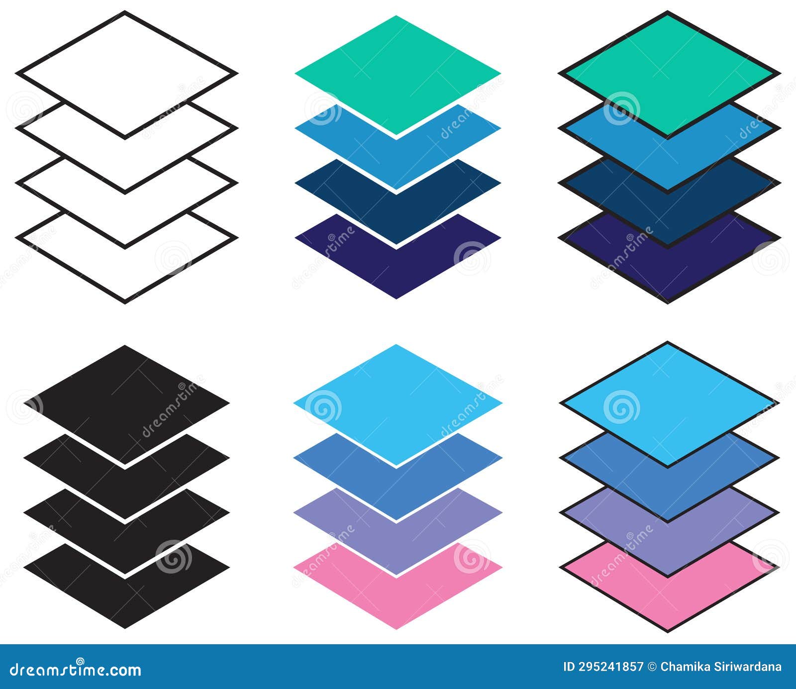 Layers Vector Icon Sign Symbol Stock Vector - Illustration of outline ...