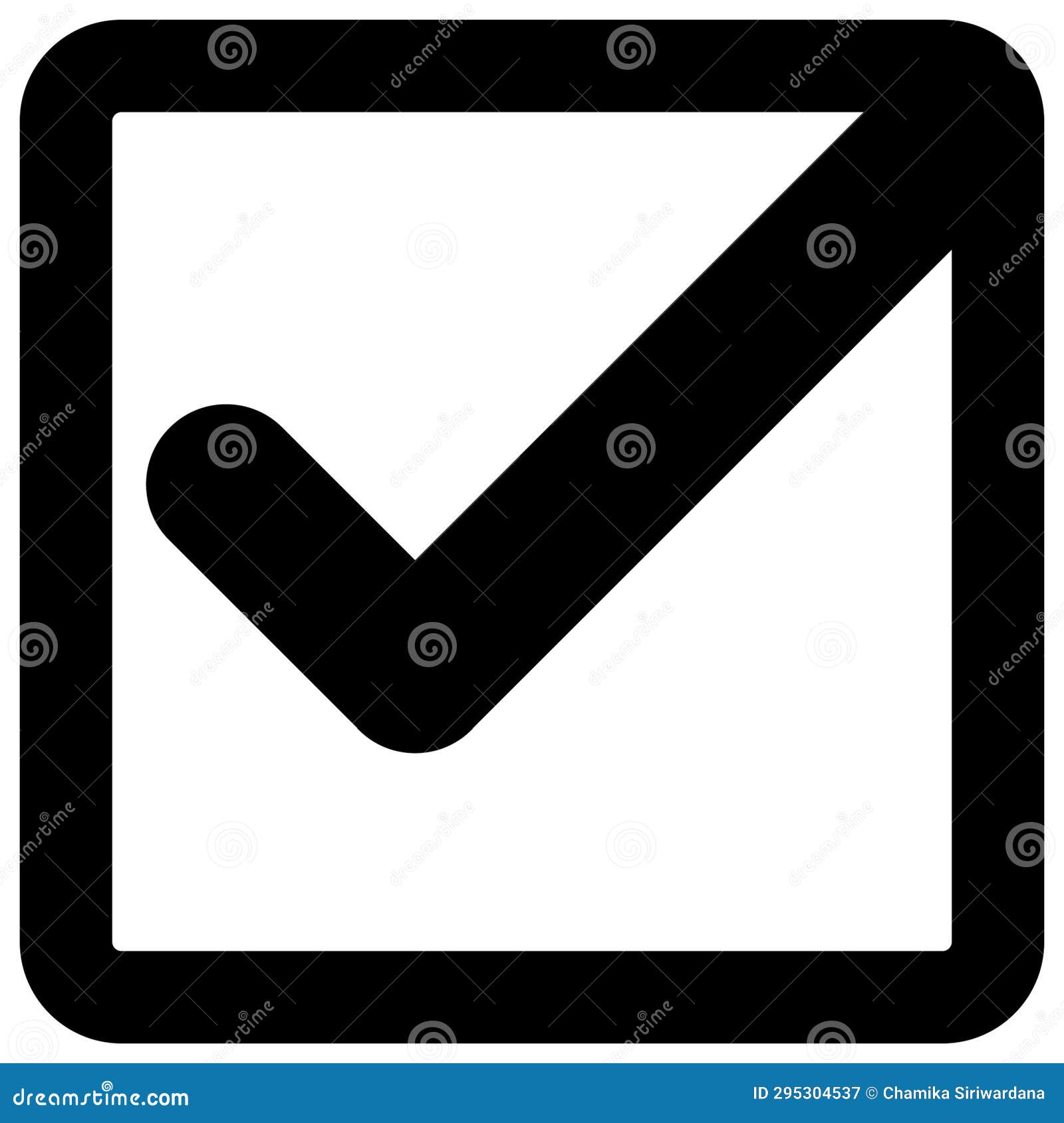 Square style tick symbol stock vector. Illustration of checkmark ...