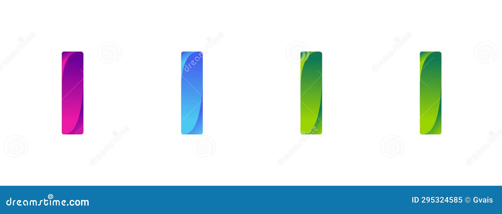 Letter I Logo in Four Different Colors Stock Illustration ...