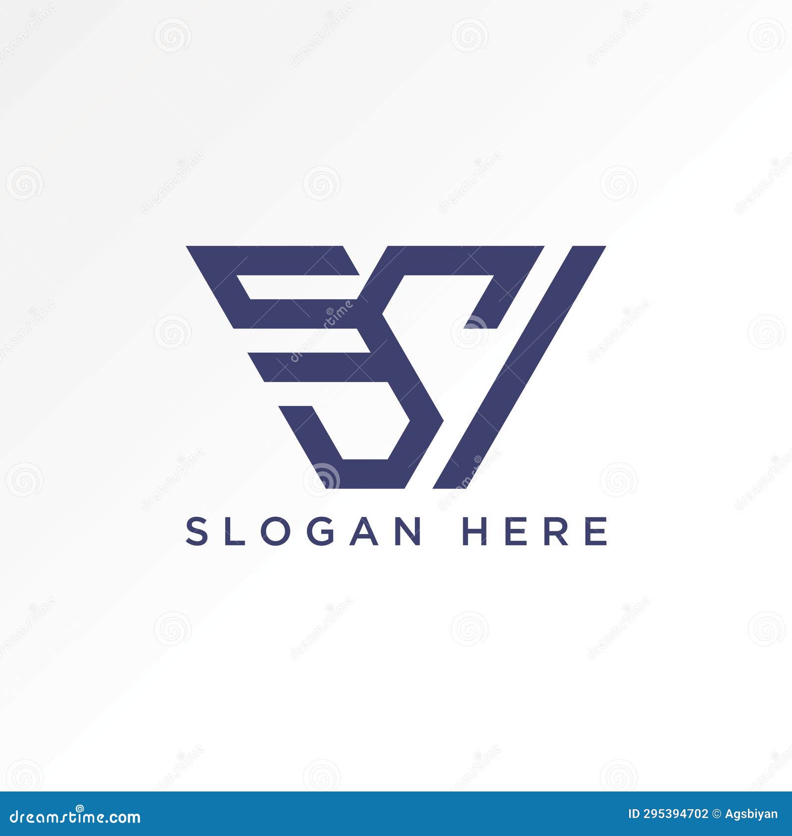 Unique Letter Initial SSI Merge Font on Triangle. Related Monogram ...