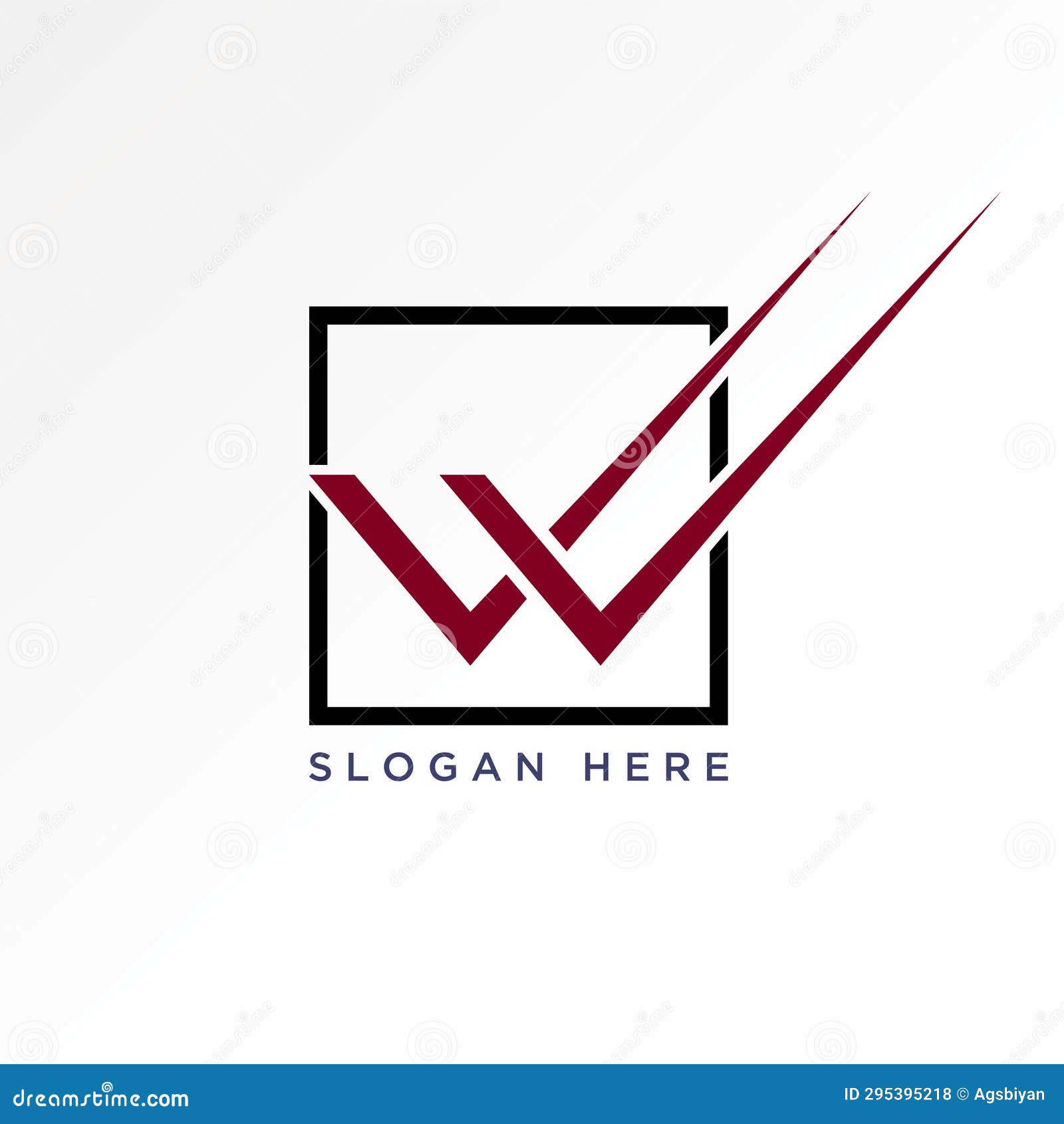 Unique Initial Letter W Font with Double Checklist. Related To Monogram ...