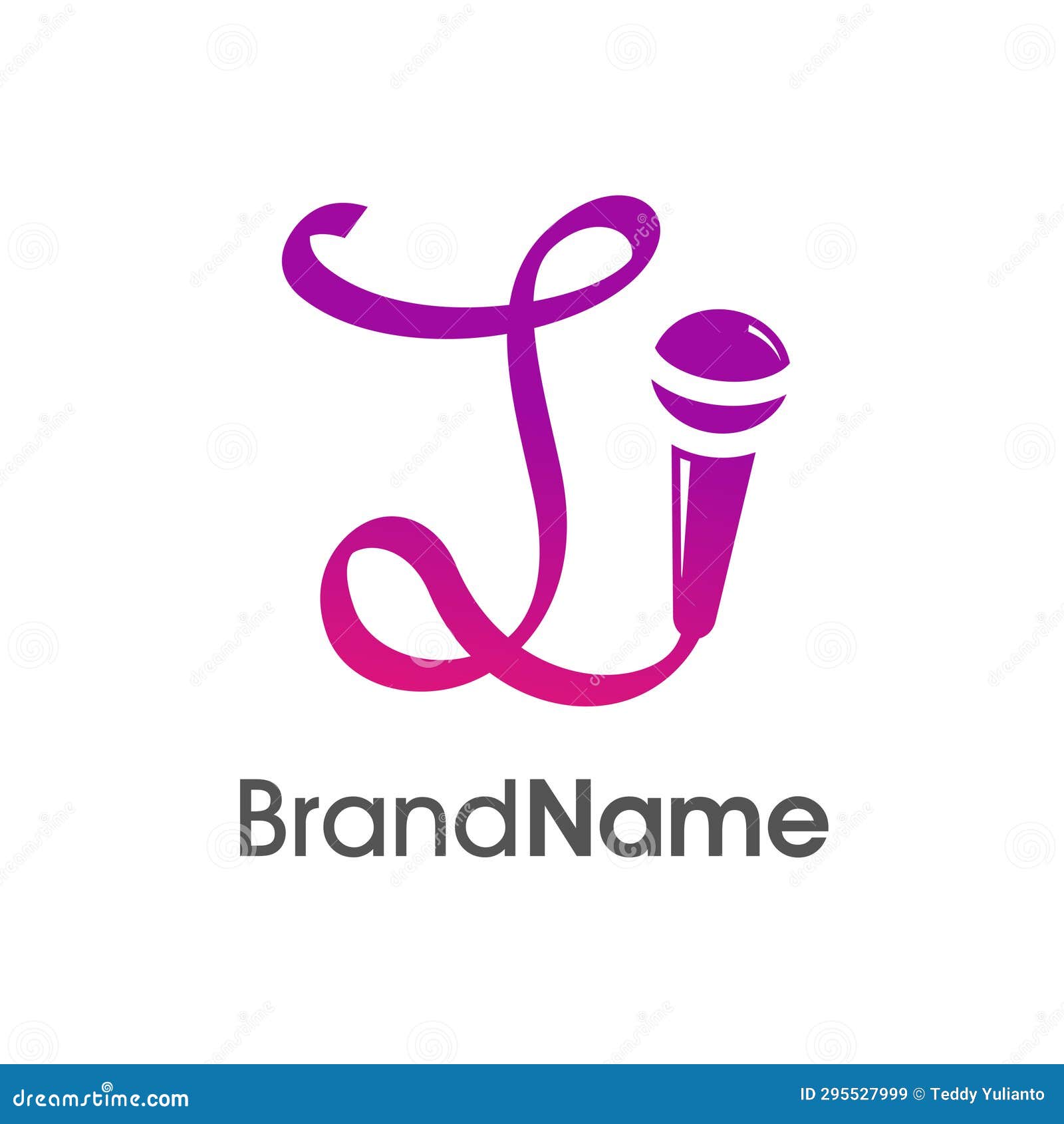 Stylish Initial J Microphone Logo Stock Vector - Illustration of audio ...
