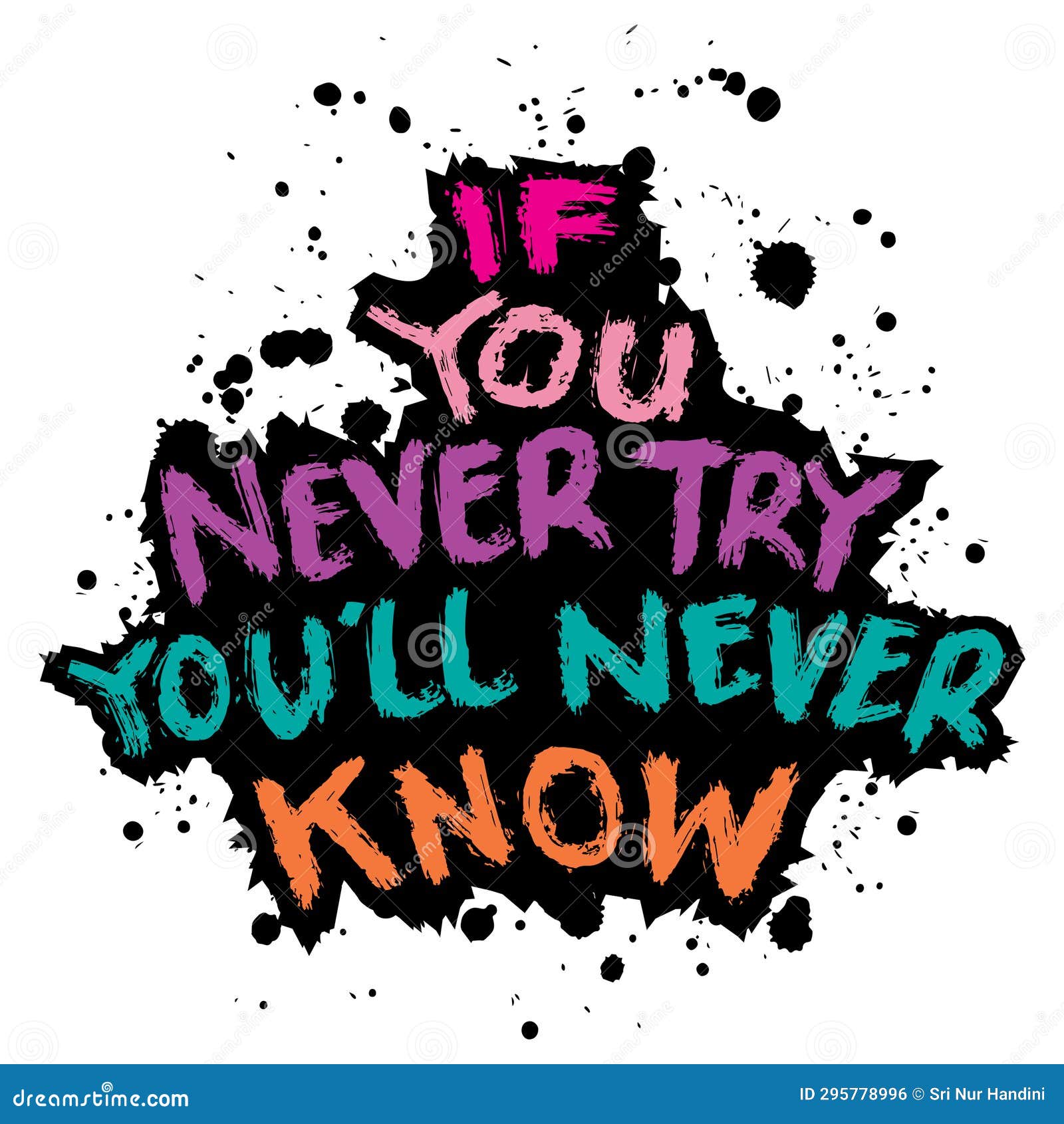 If You Never Try You Will Never Know. Inspirational Motivational Quote ...
