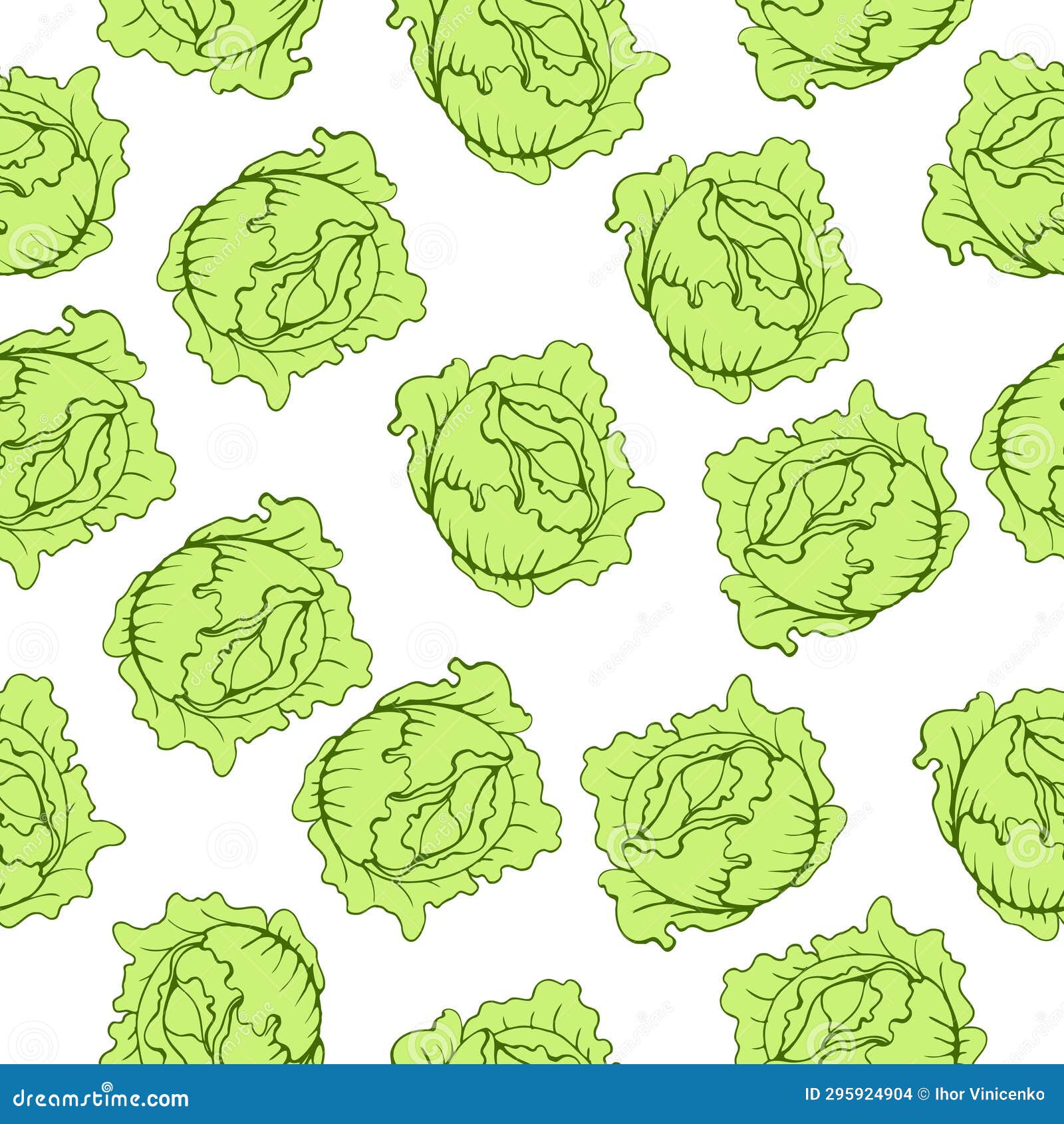 Cabbage Pattern. Seamless Texture Cartoon Vector | CartoonDealer.com ...