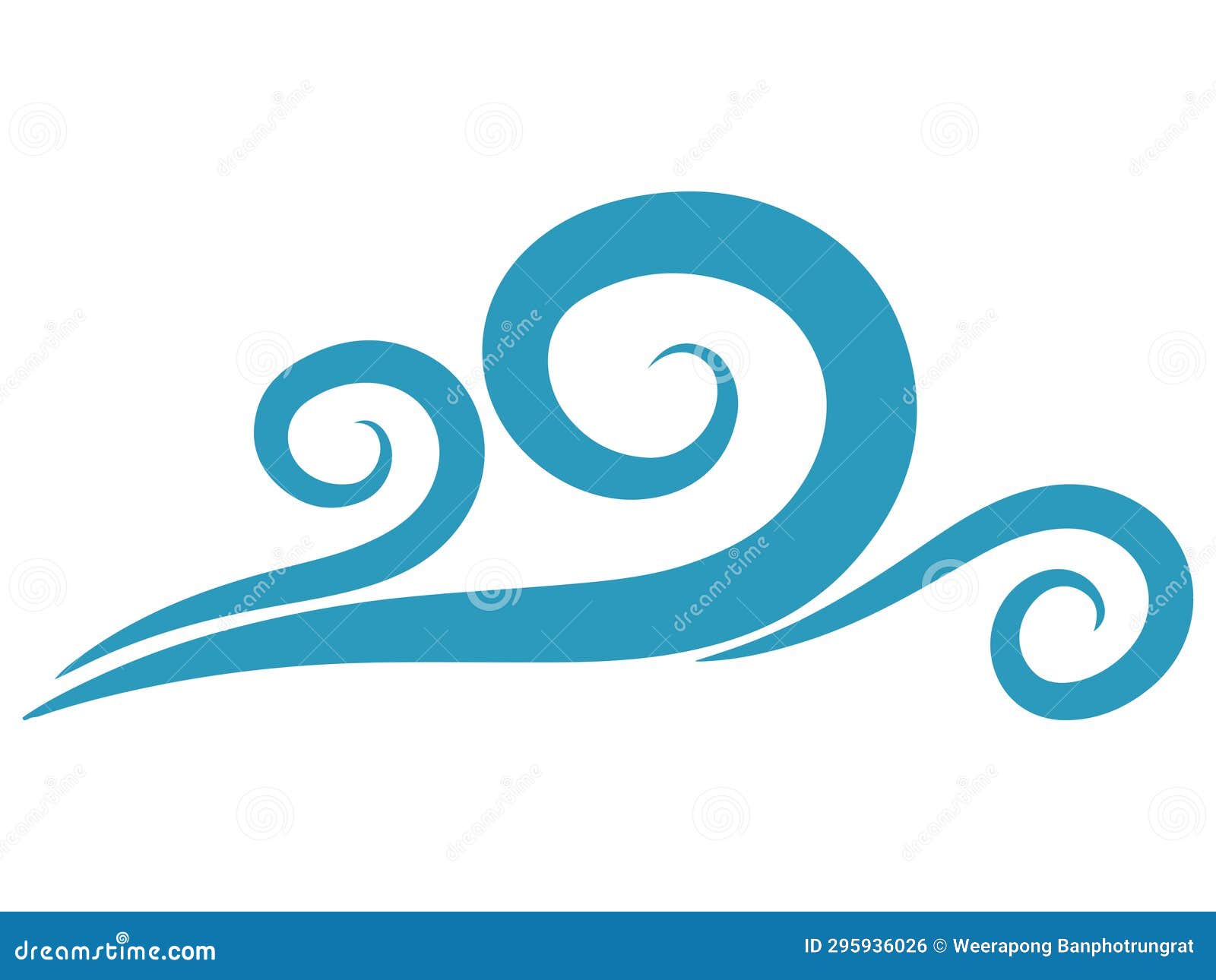 Wind Sign, Windy Season, the Symbol of Fresh Air Stock Illustration ...