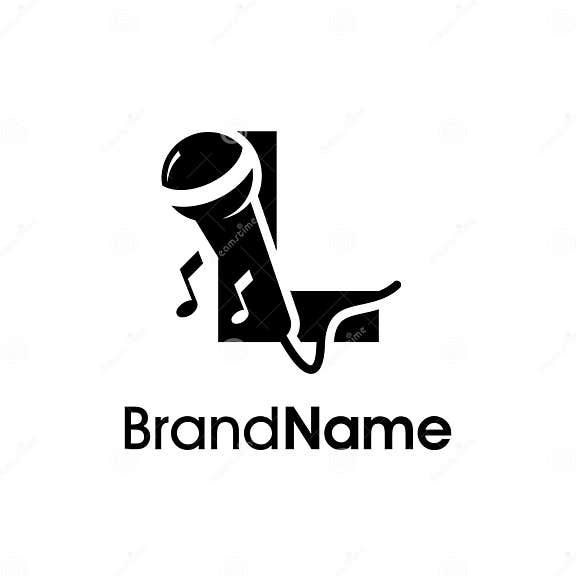 Modern Initial L Music Logo Stock Vector - Illustration of microphone ...