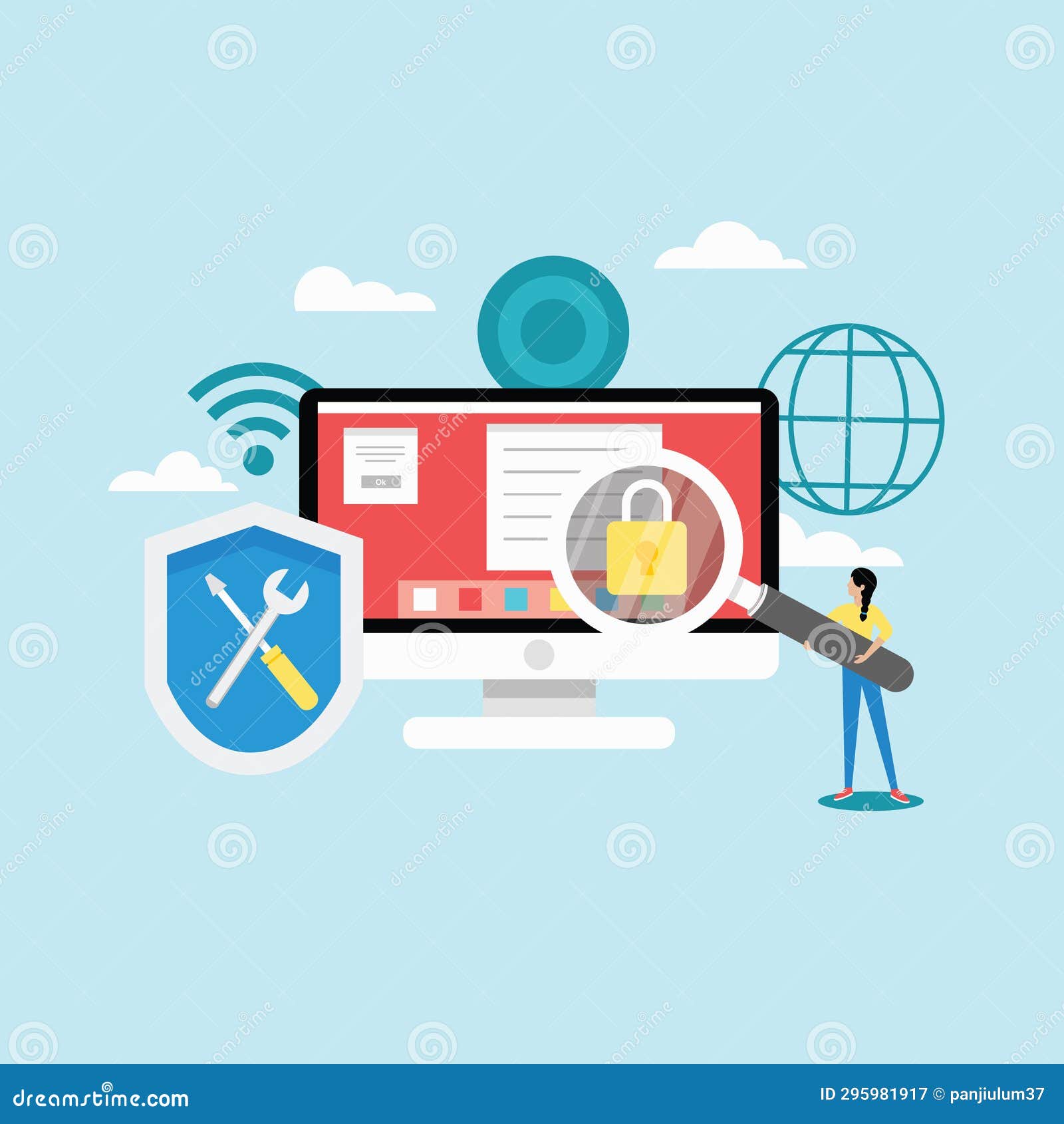 Empowering Cyber Security Skills Training Illustrations Series Stock ...