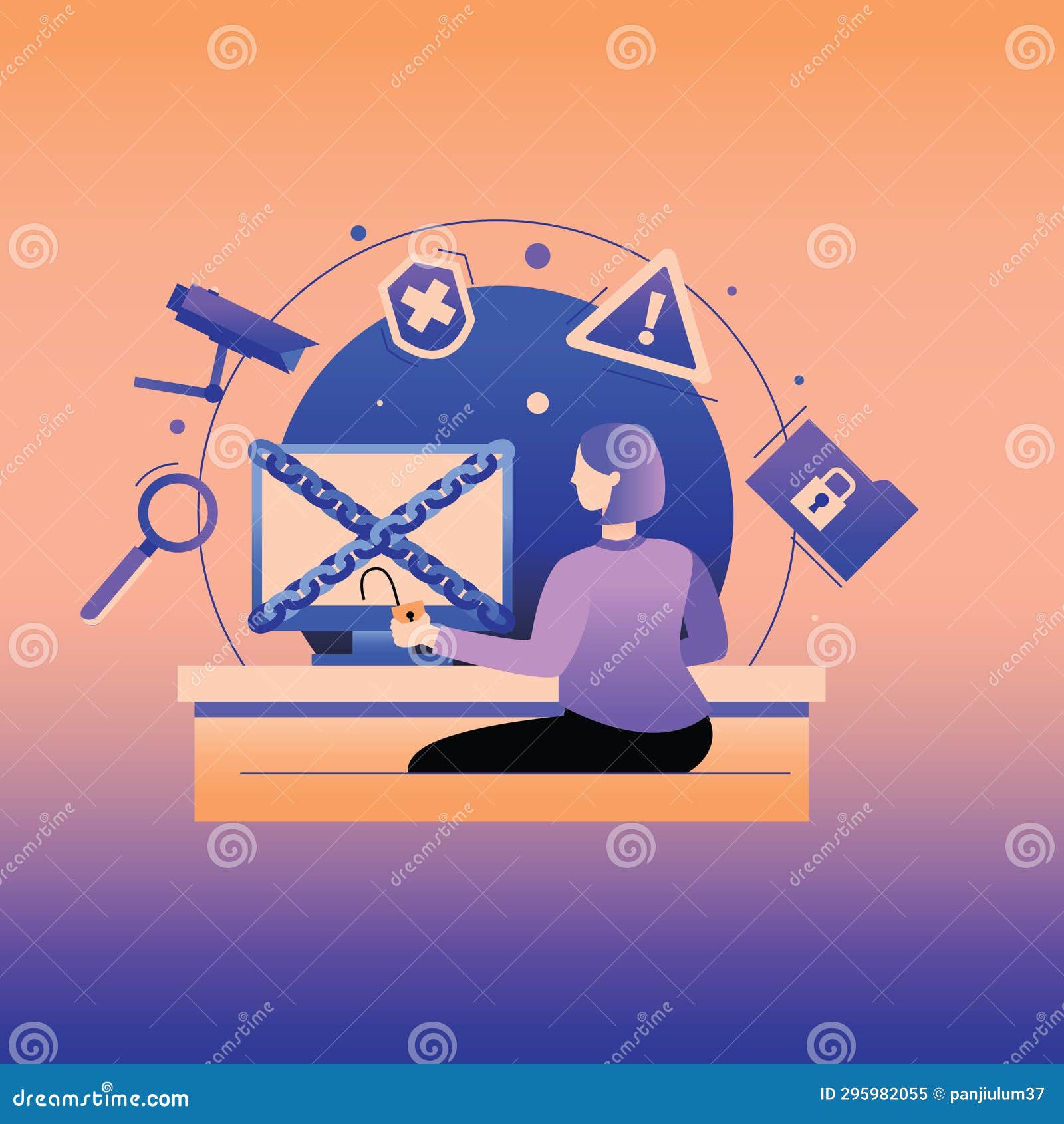 Visualizing Cyber Security Proficiency Training Program Artwork Stock ...