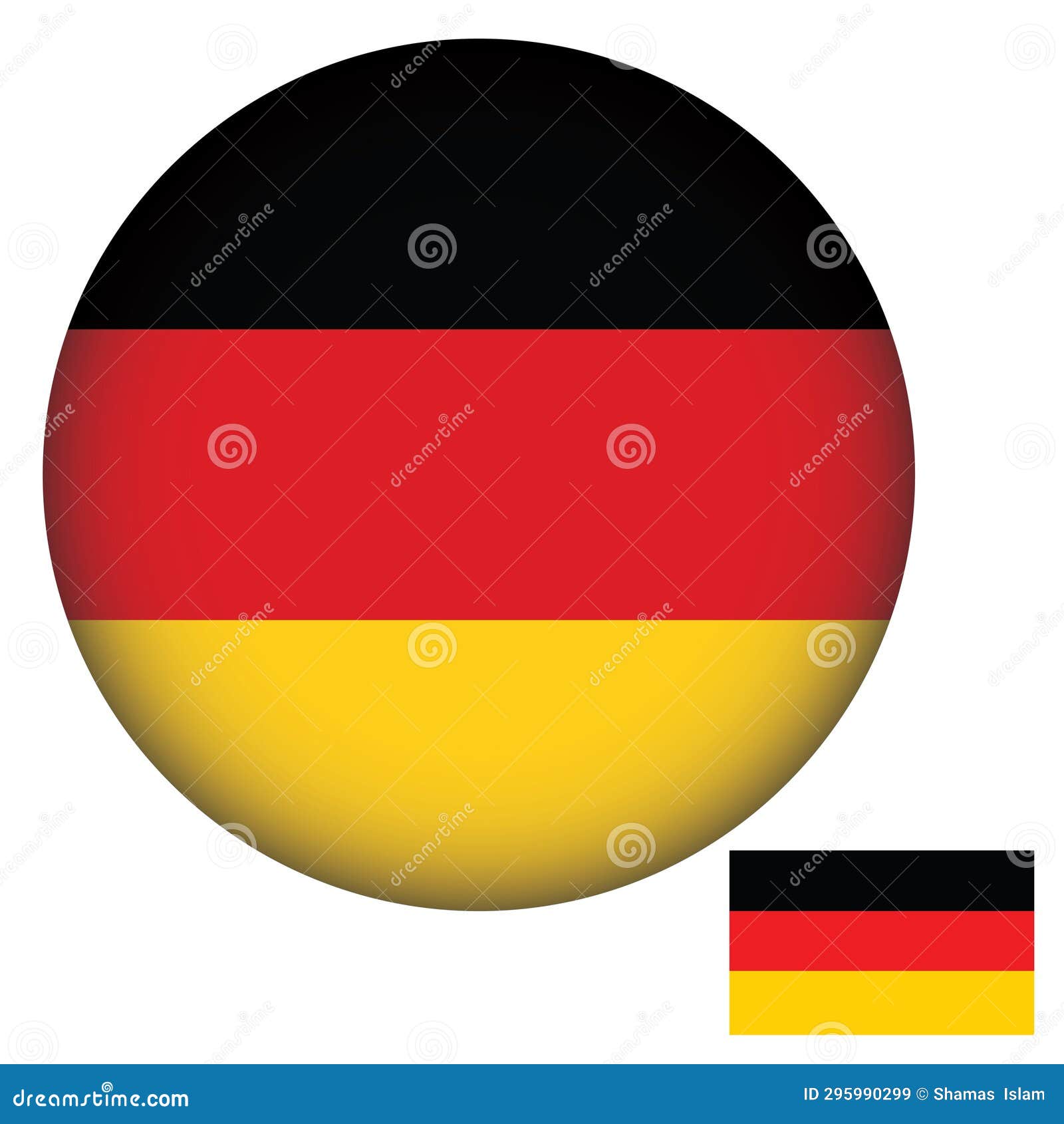 Germany Flag Round Shape Vector Stock Illustration - Illustration of ...