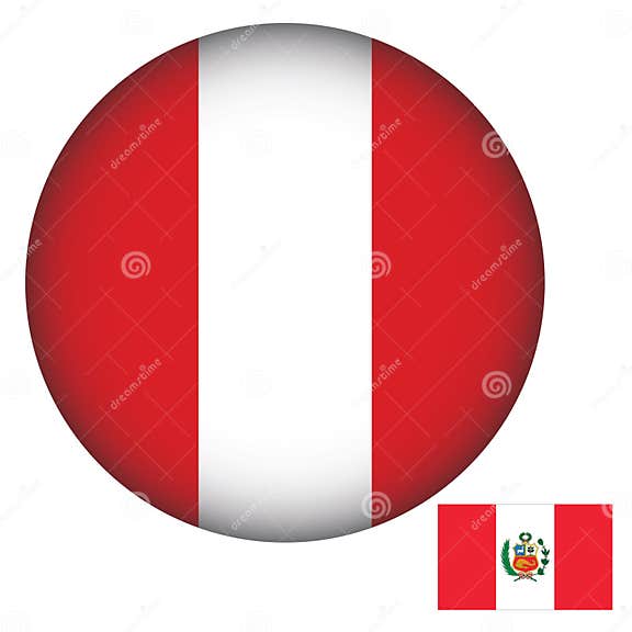 Peru Flag Round Shape Vector Stock Illustration - Illustration of ...
