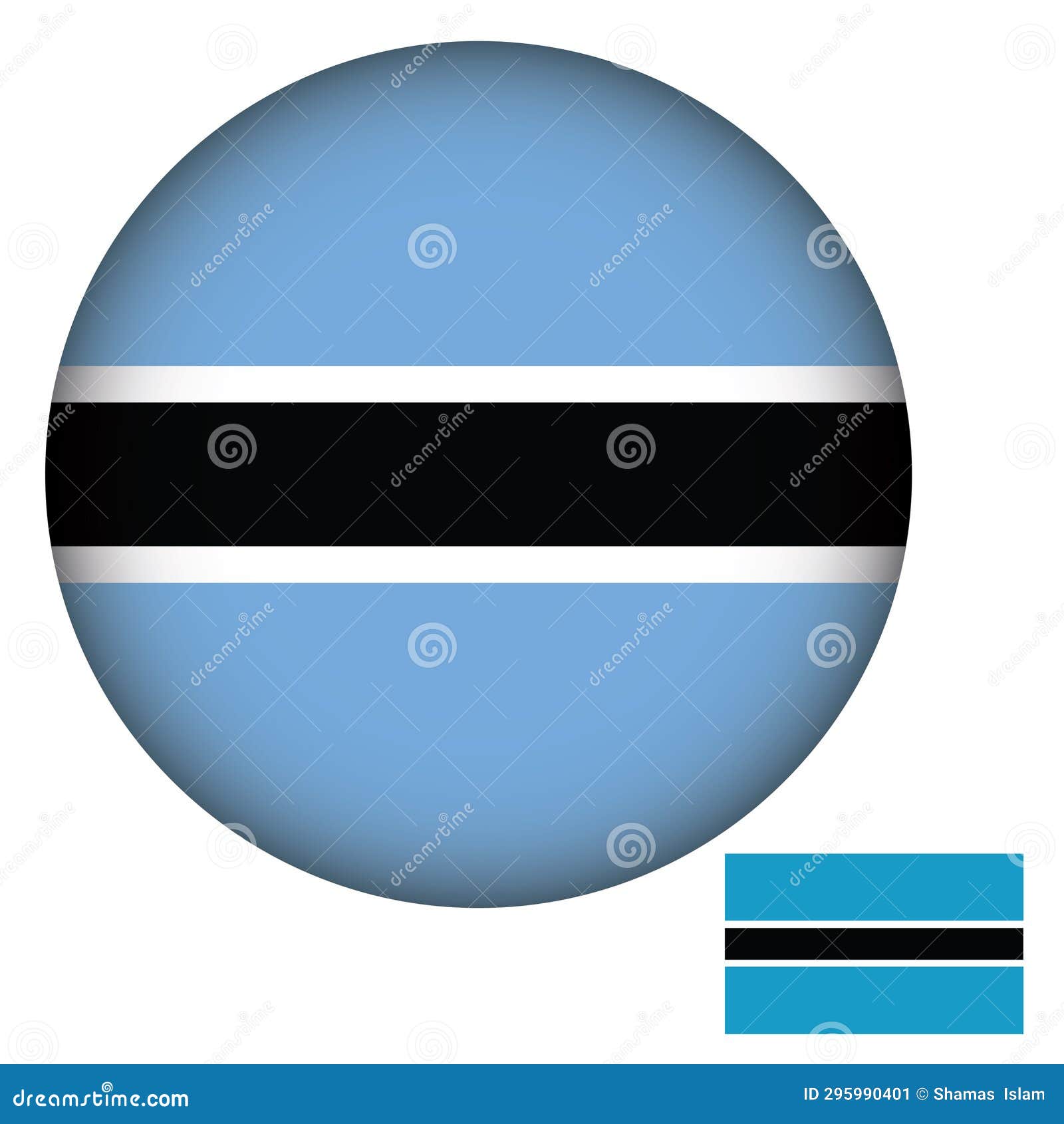 Botswana Flag Round Shape Vector Stock Vector - Illustration of ...