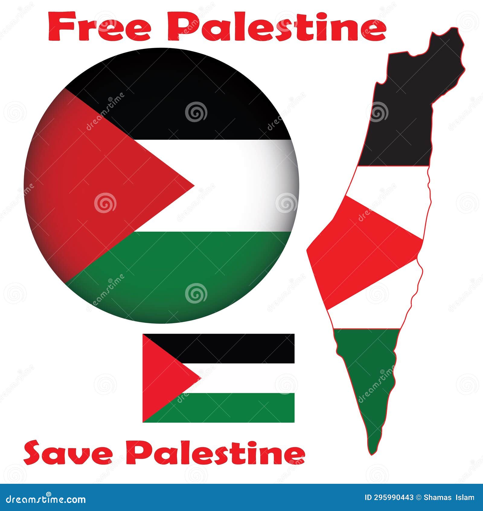 Free Palestine Save Palestine Round Shape Vector Stock Vector ...