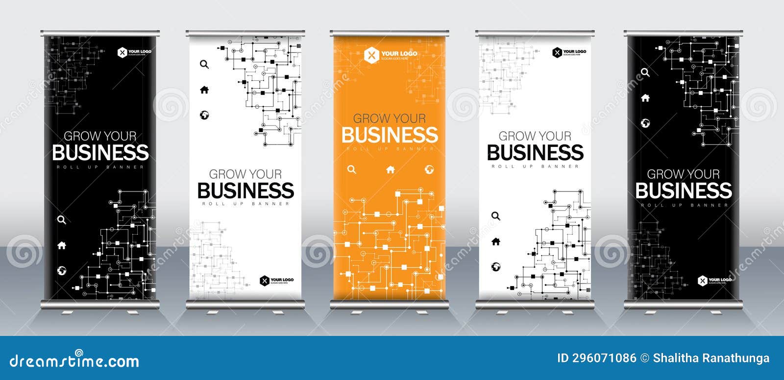 Abstract Creative Tech Business Roll Up Banners Stock Vector ...