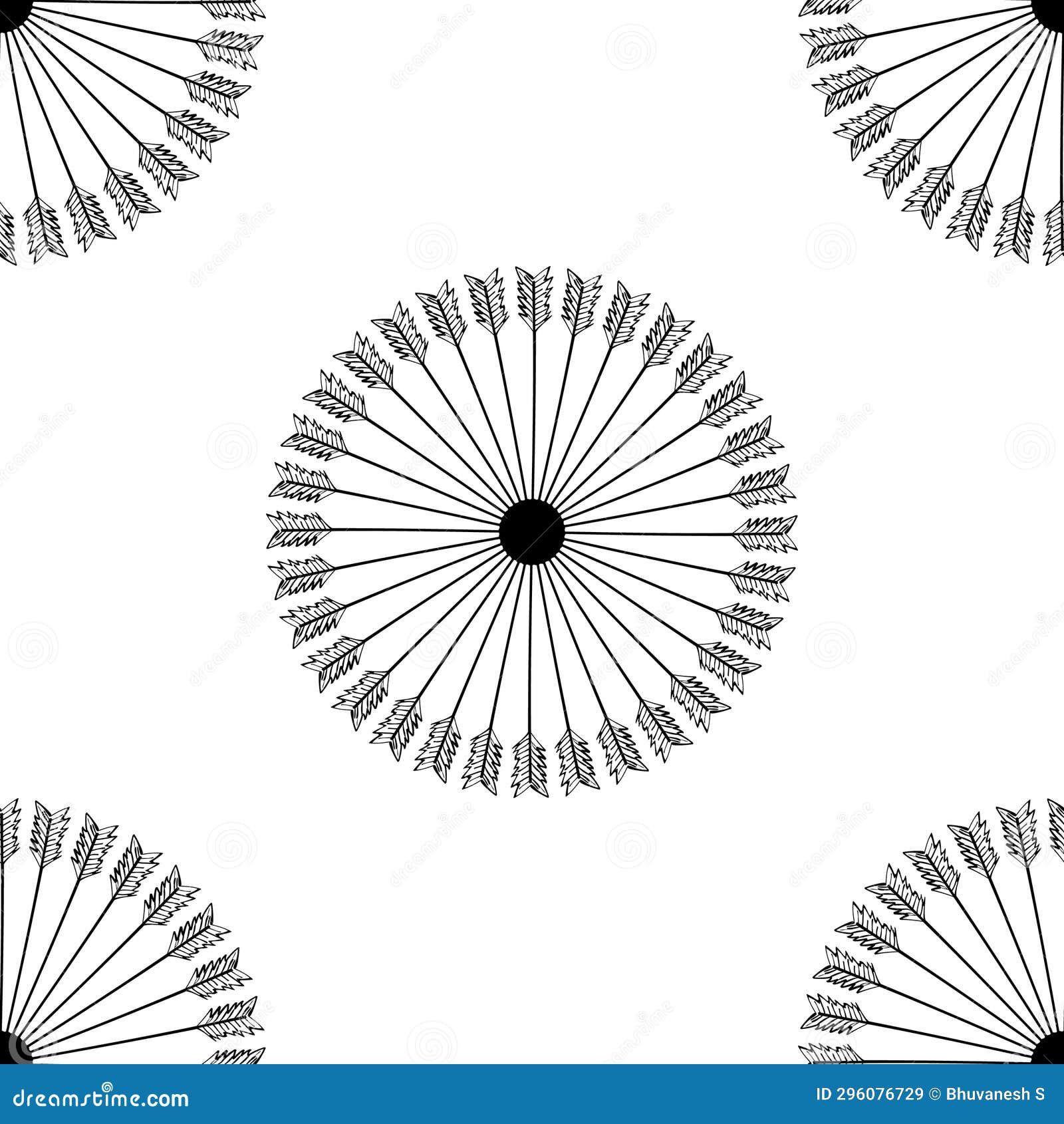 Set Of Arrows With Celtic Motifs. Hand Drawn Black And White Vector ...