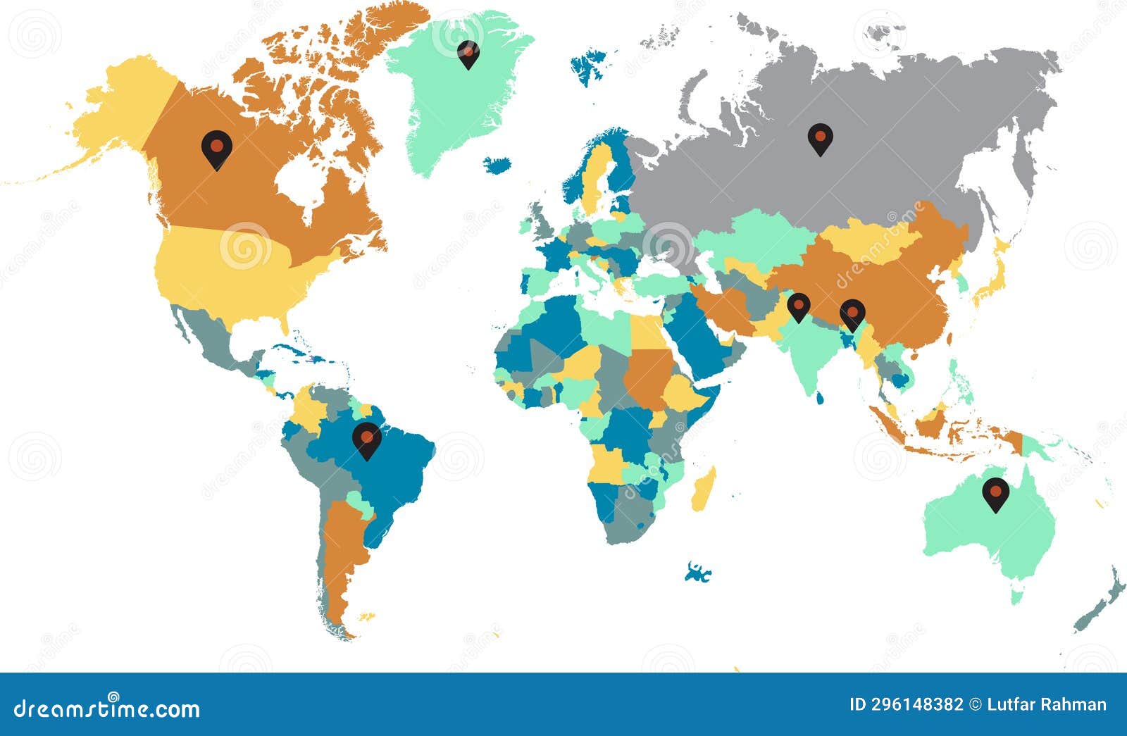 World Continents Background in Free Vector Stock Illustration ...