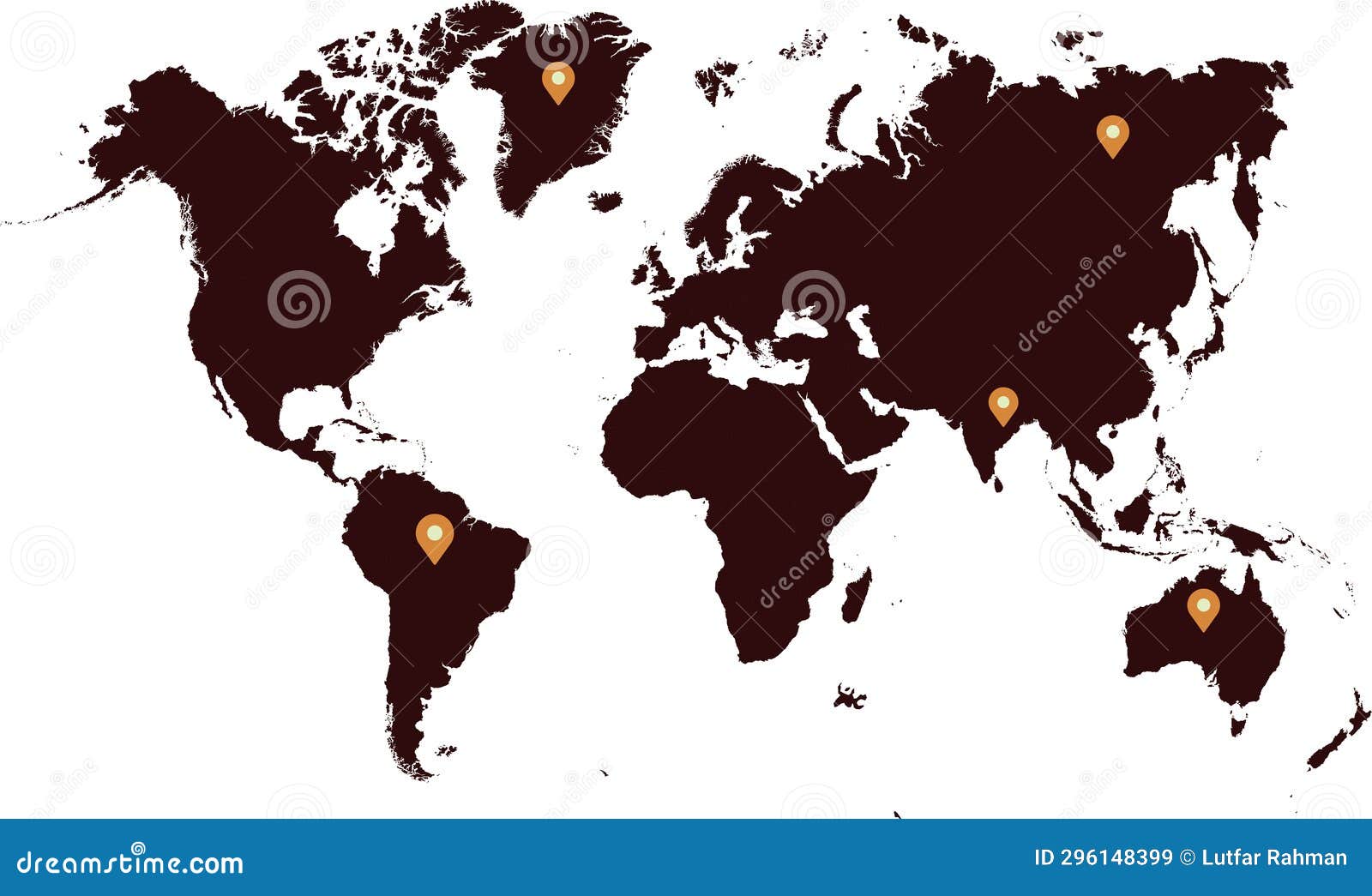 World Continents Background in Free Vector Stock Vector - Illustration ...