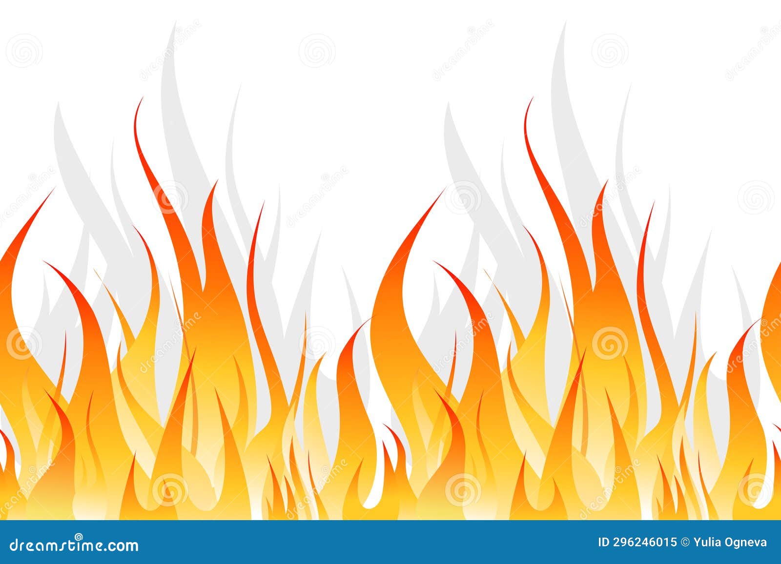Illustration of Burning Bonfire on the White Background. Stock Vector ...