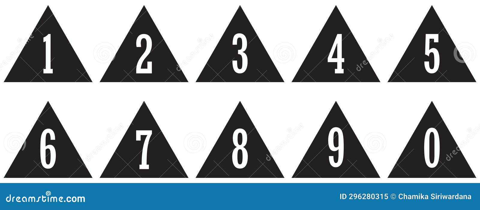 Simple numbers symbol set stock illustration. Illustration of sign ...
