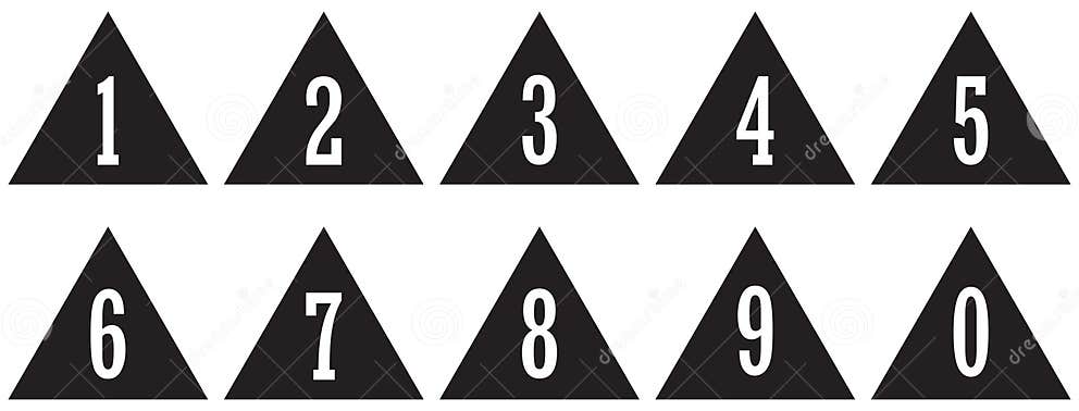 Simple numbers symbol set stock illustration. Illustration of sign ...