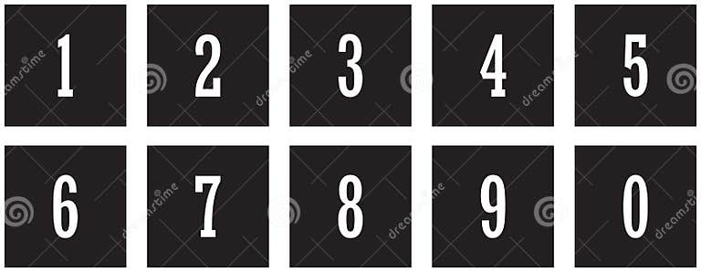 Simple numbers symbol set stock vector. Illustration of white - 296280316
