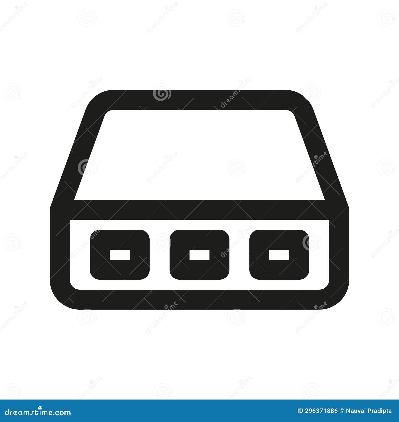 Network Switch Outline Style Icon Stock Vector - Illustration of router ...