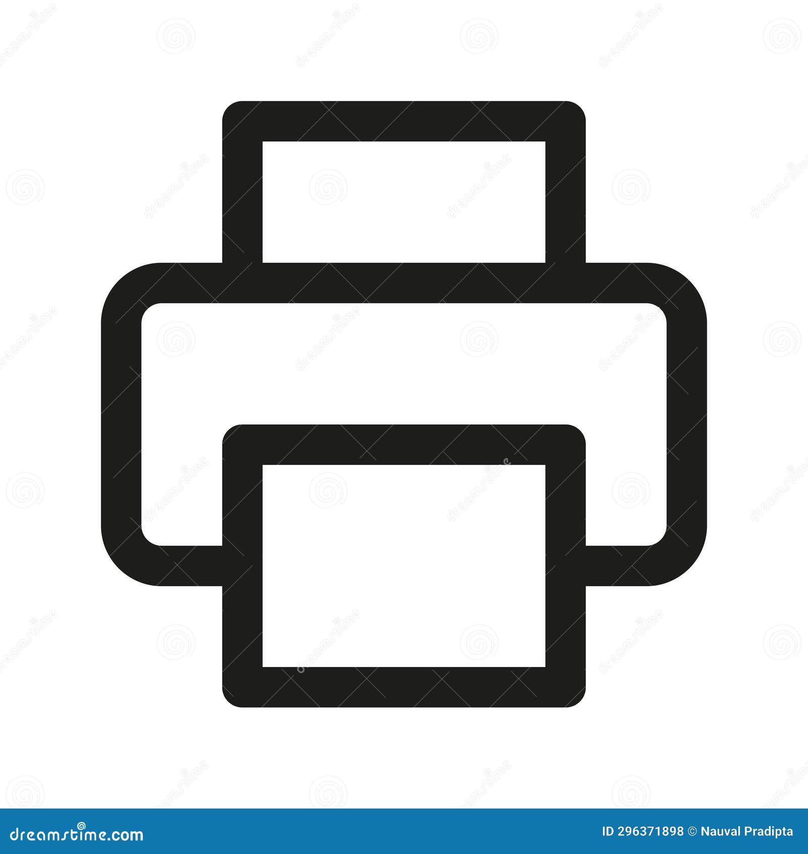 Printer Outline Style Icon stock vector. Illustration of machine ...