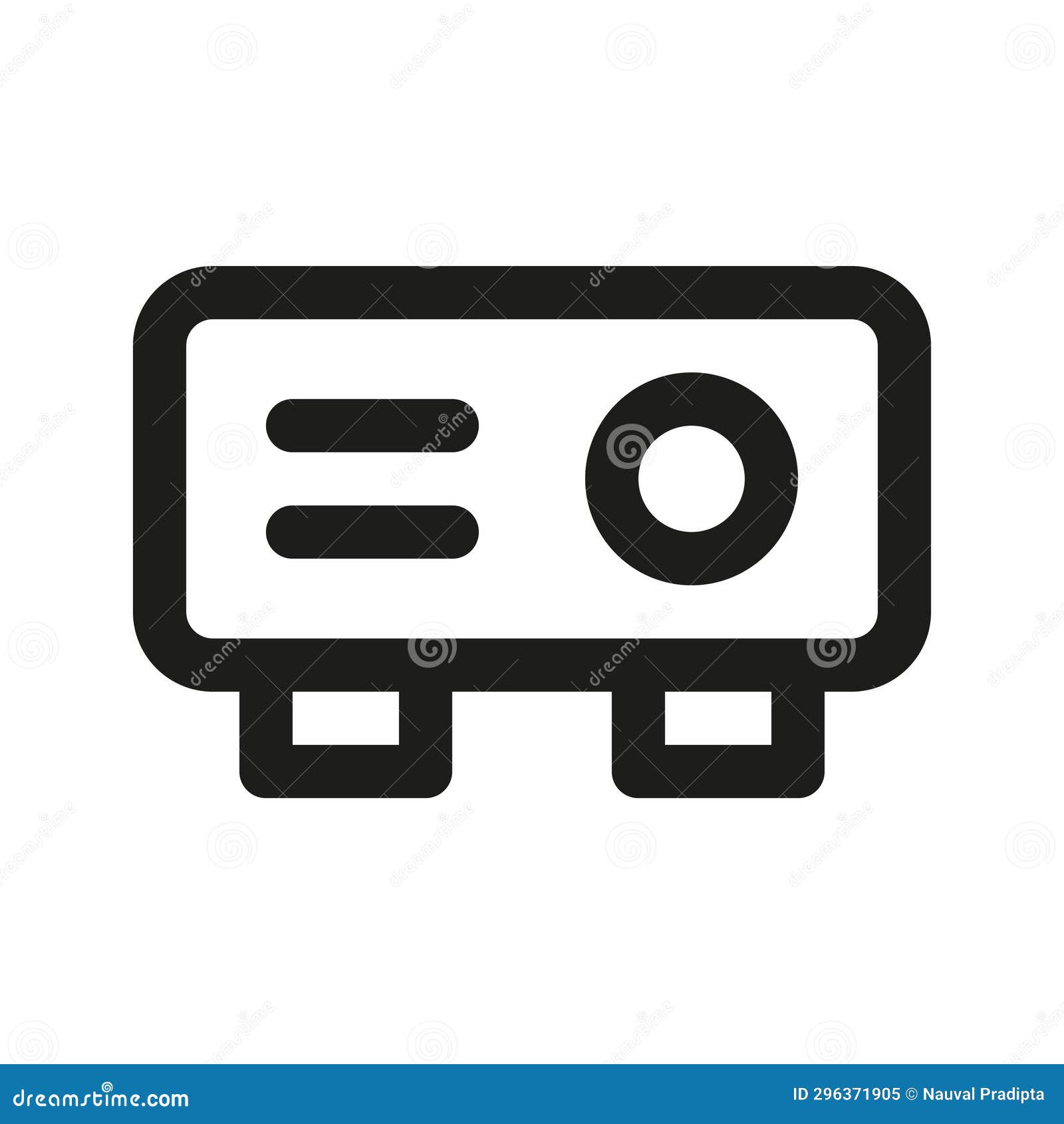 Projector Outline Style Icon Stock Vector - Illustration of icon, black ...