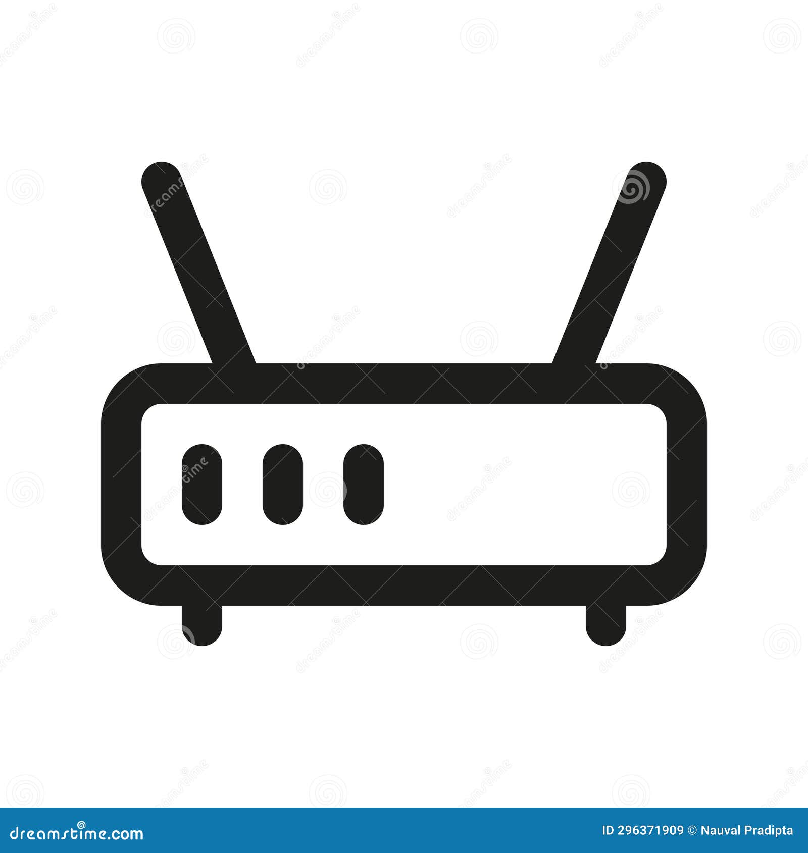 Router Outline Style Icon stock vector. Illustration of design - 296371909