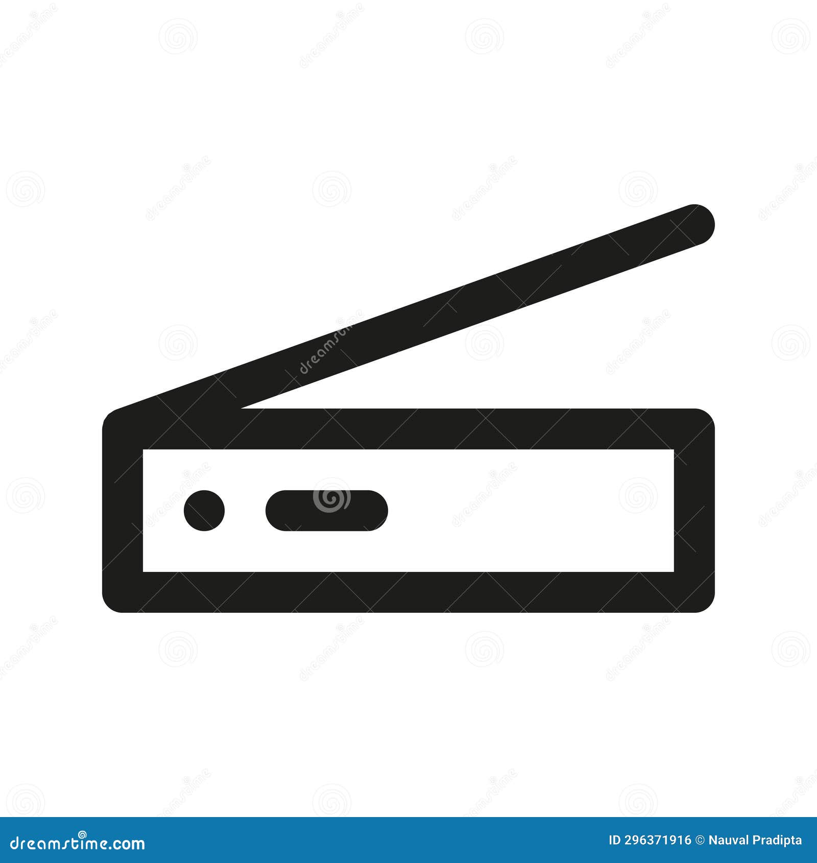 Scanner Outline Style Icon stock vector. Illustration of graphic ...