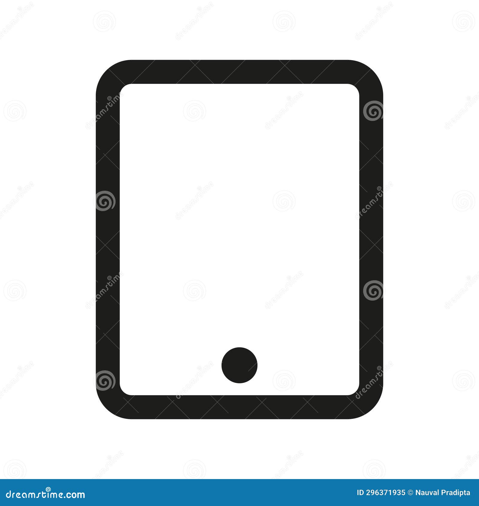 Tablet Outline Style Icon stock vector. Illustration of symbol - 296371935