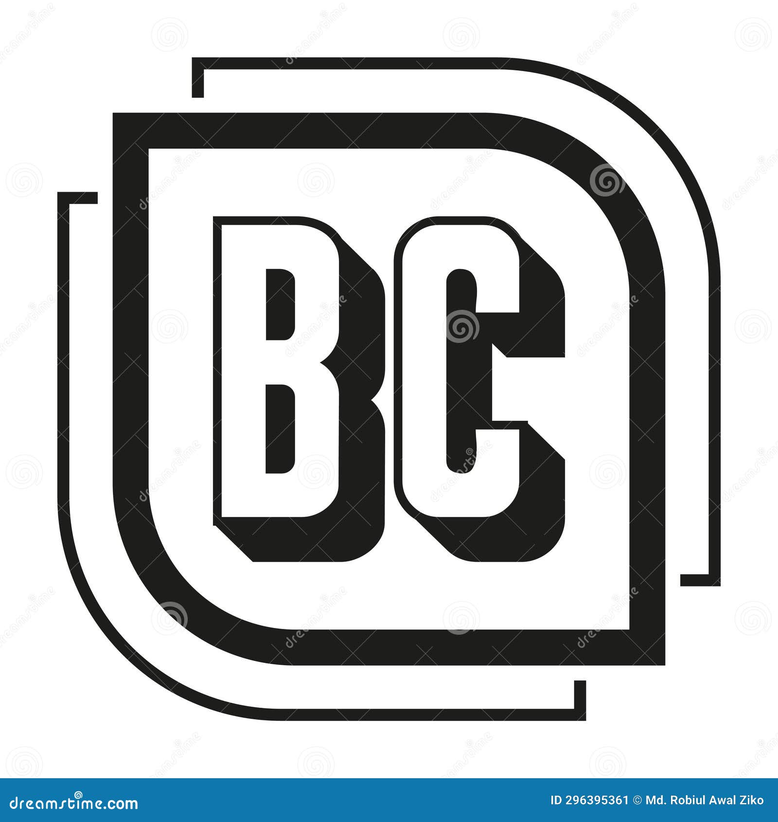 BC Letter Monogram Logo Design Stock Vector - Illustration of company ...