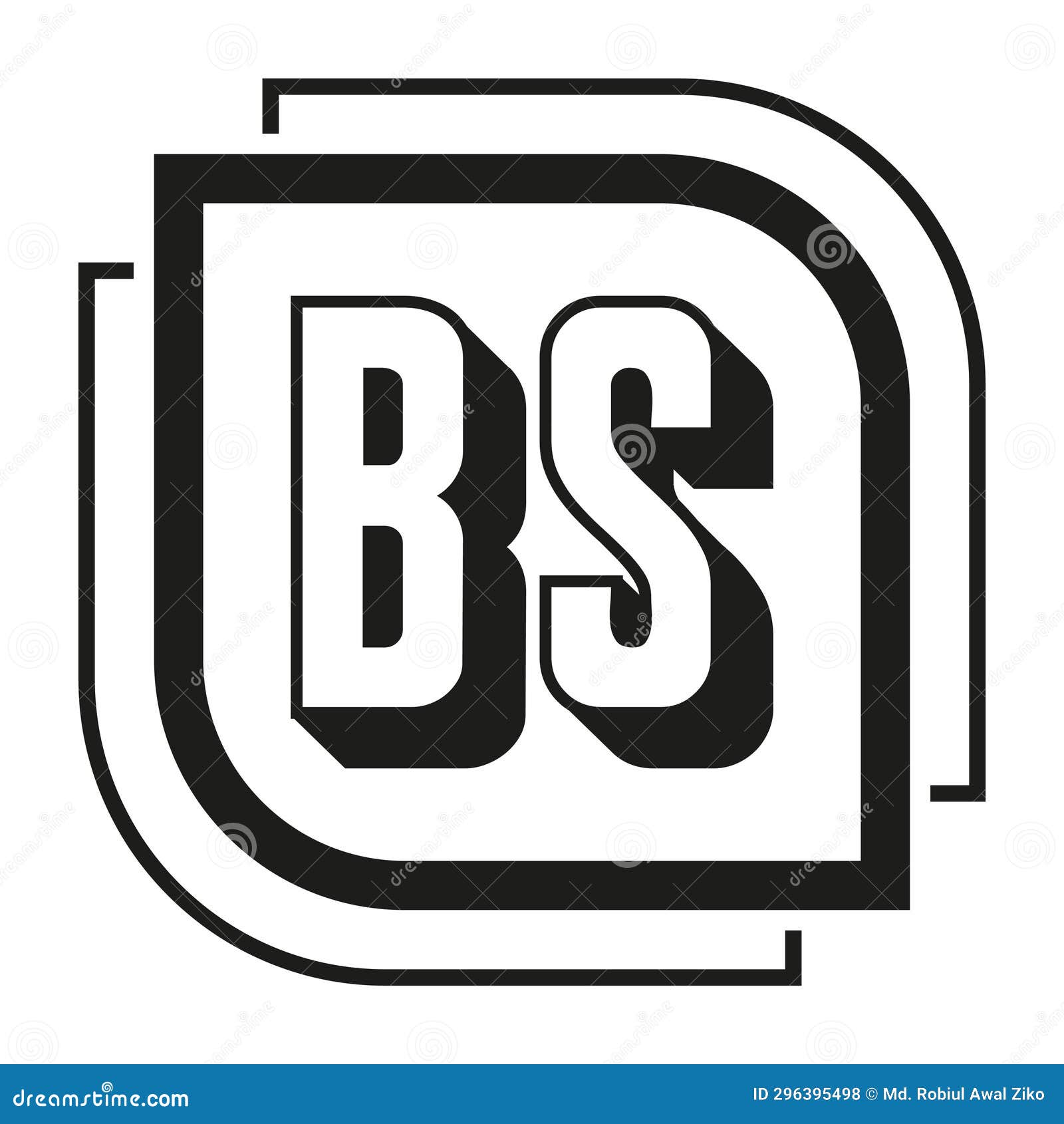 BS Letter Monogram Logo Design Stock Vector - Illustration of letters ...