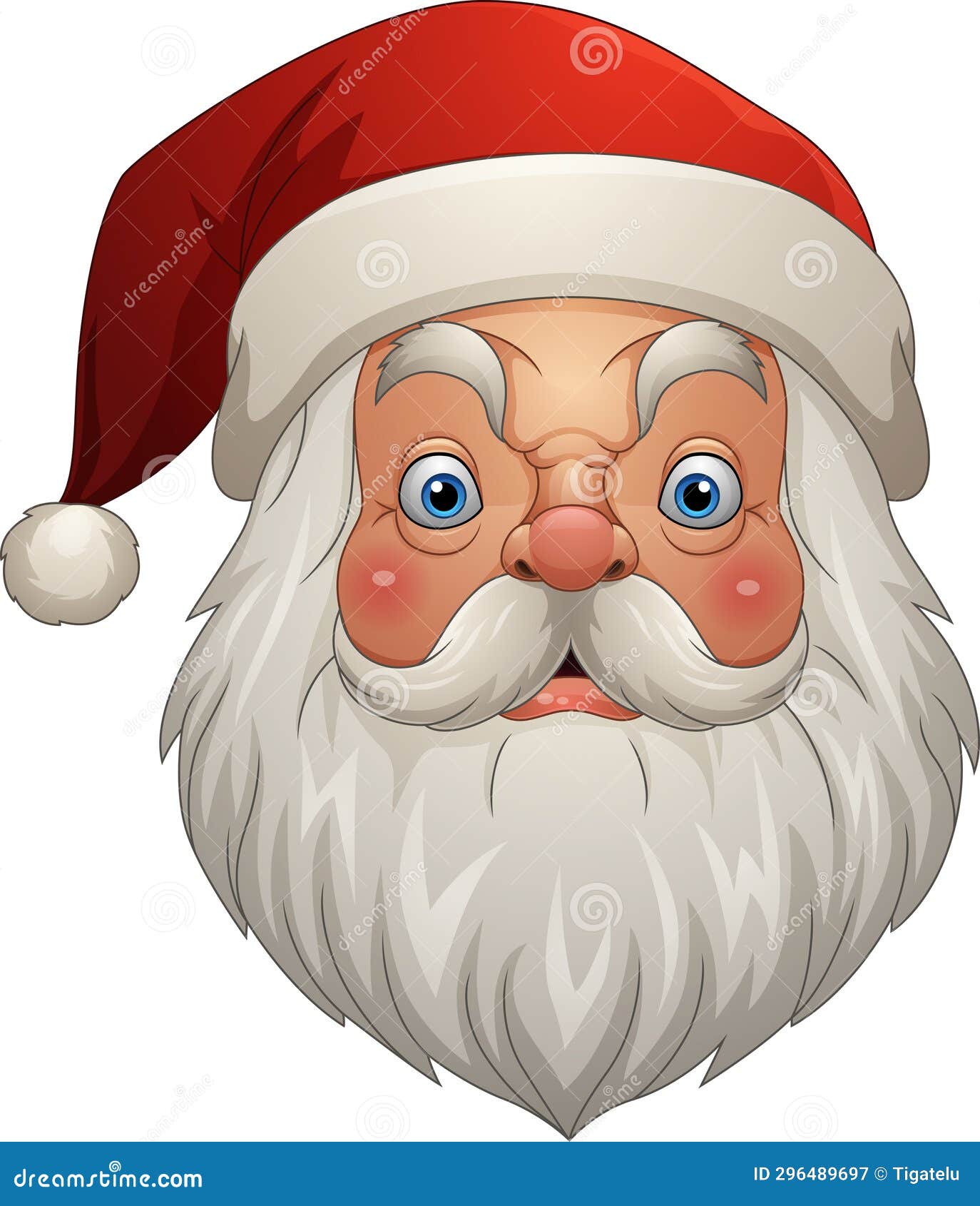 Cartoon Angry Santa Claus Head Stock Vector - Illustration of december ...