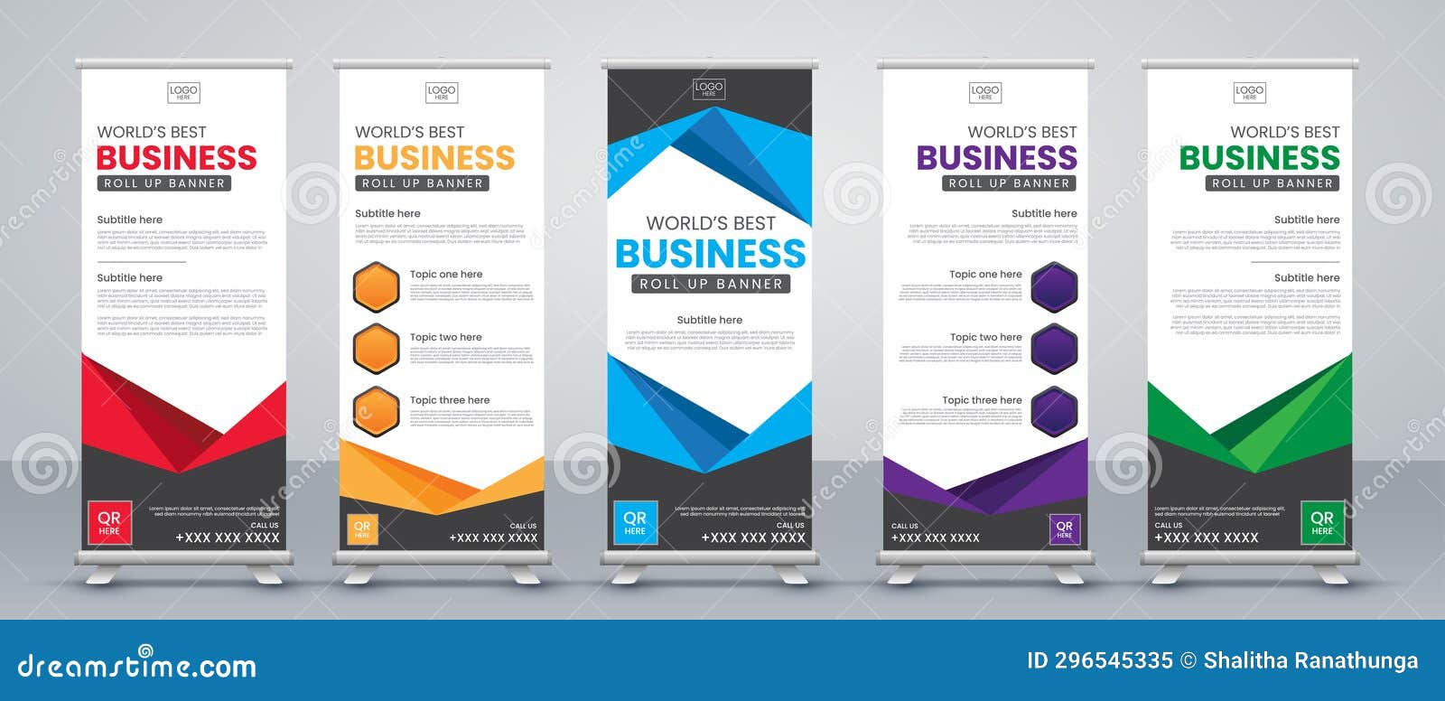 Minimal Roll Up Banner Design Print Template Stock Vector ...